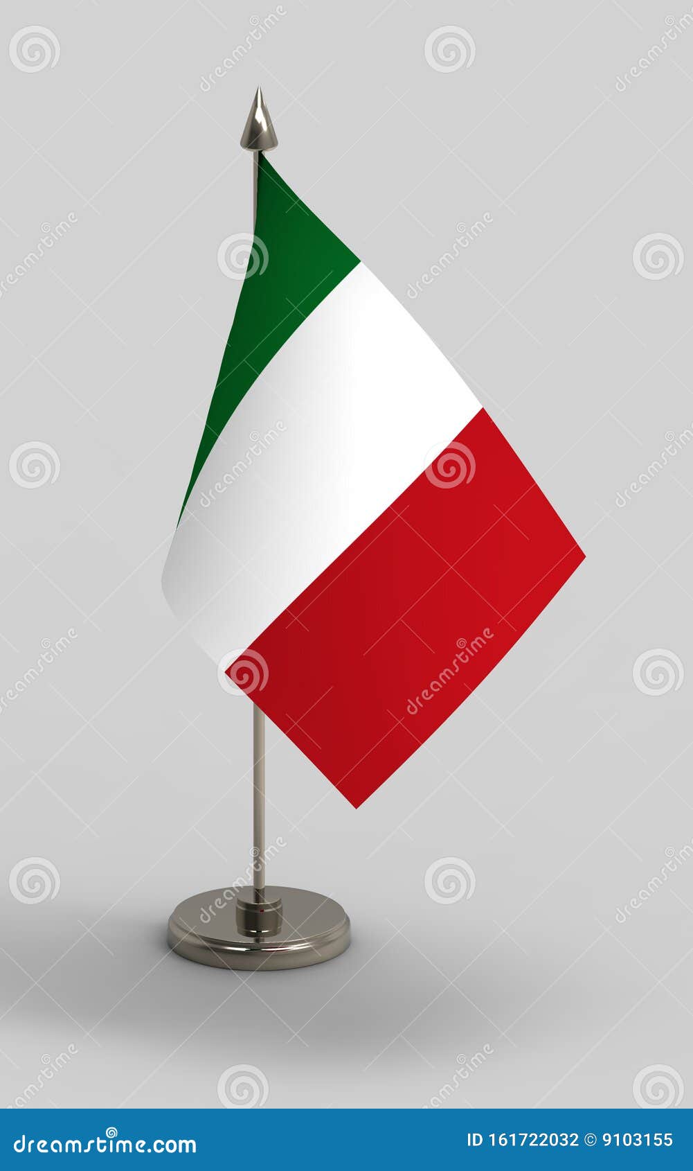 Italy Table Flag on a Gray Background. Stock Illustration ...