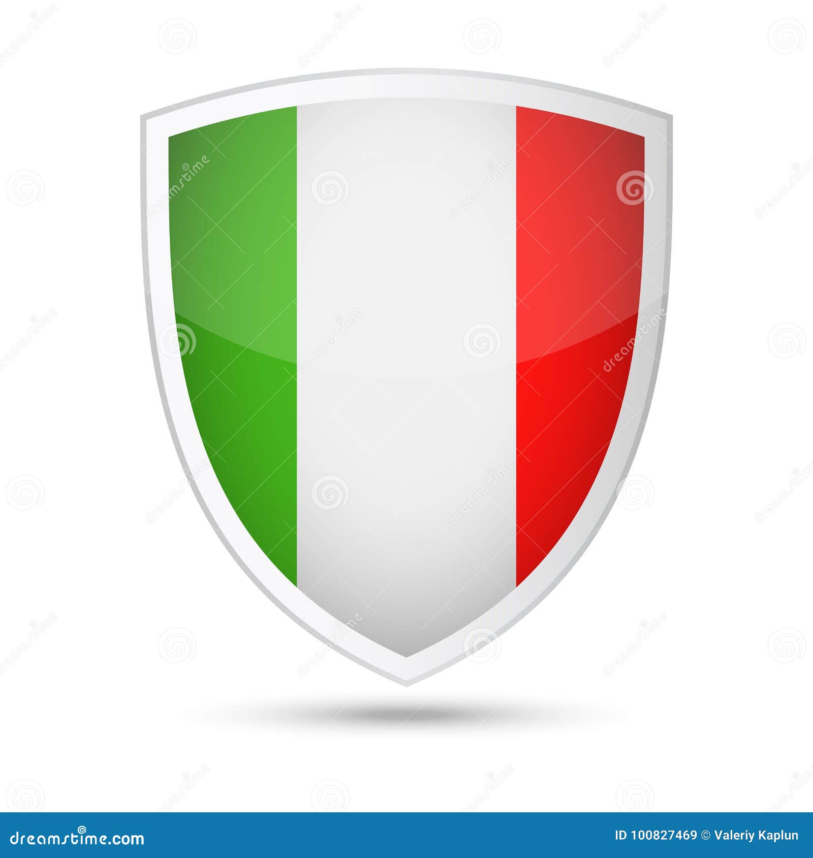 Italy Flag Vector Shield Icon Stock Illustration - Illustration of ...