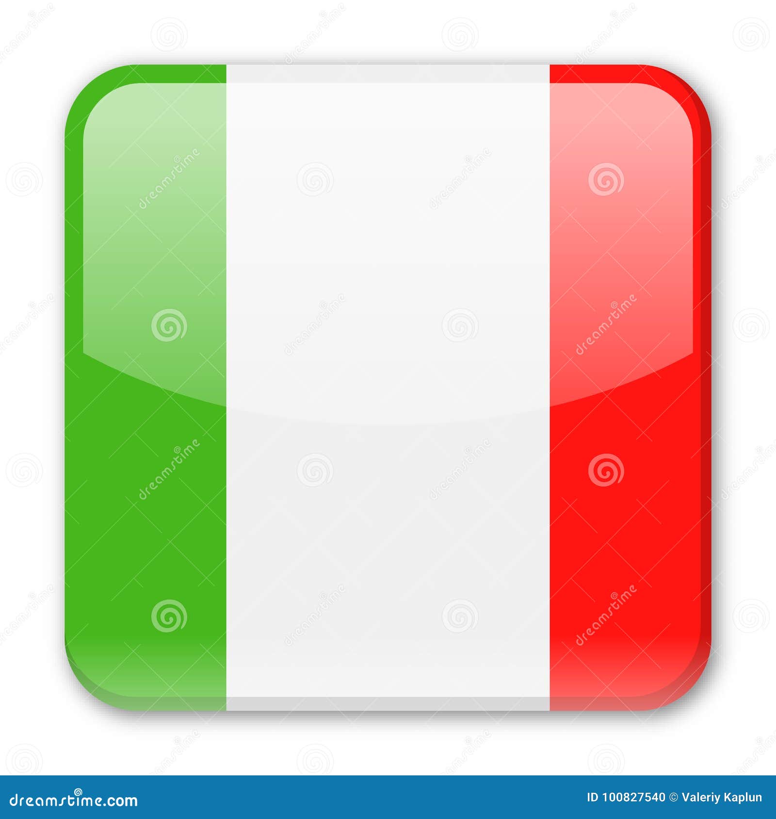Italy Flag Vector Square Icon Stock Illustration - Illustration of ...