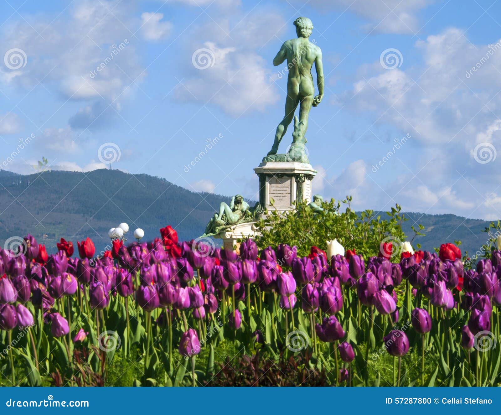 Italy,Florence, Copy of David of Michelangelo. Stock Photo - Image of ...