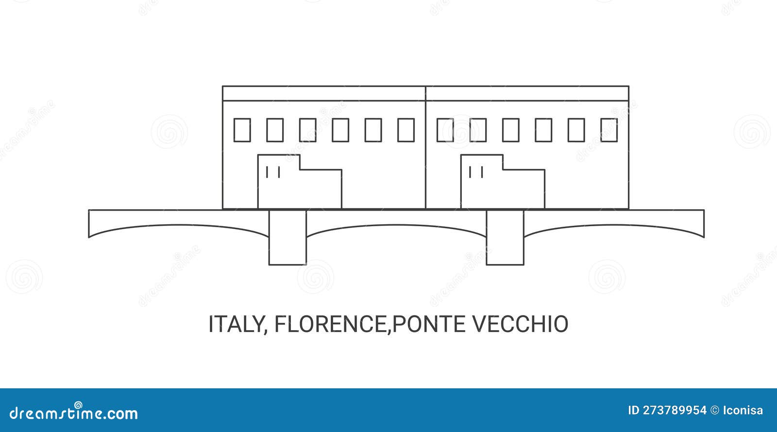 Italy, Florence,Ponte Vecchio, Travel Landmark Vector Illustration ... Italy, Florence,Ponte Vecchio, Travel Landmark Vector Illustration ...