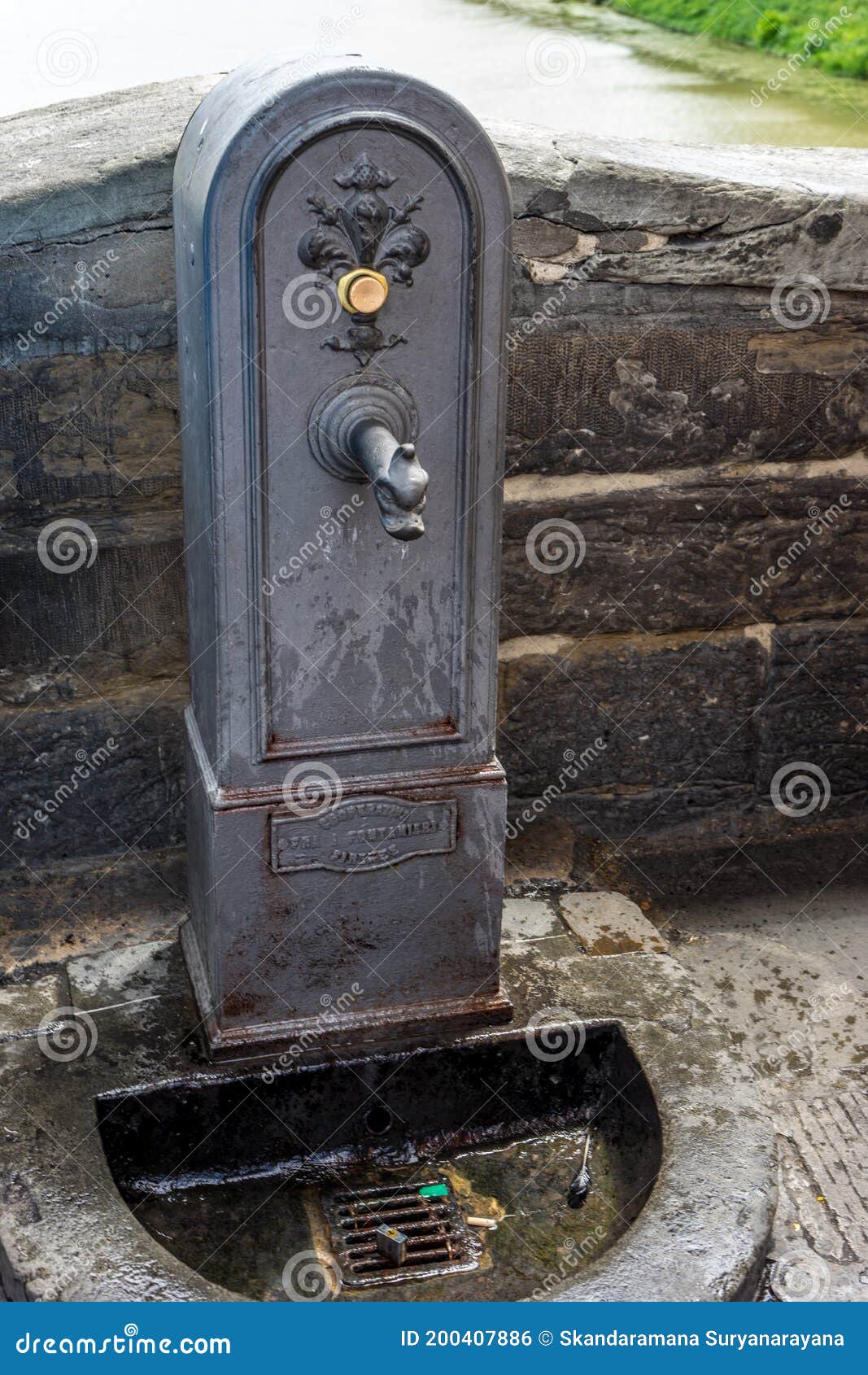 Italy,Florence, Water Tap on Ponte Vecchio Stock Photo - Image of ...