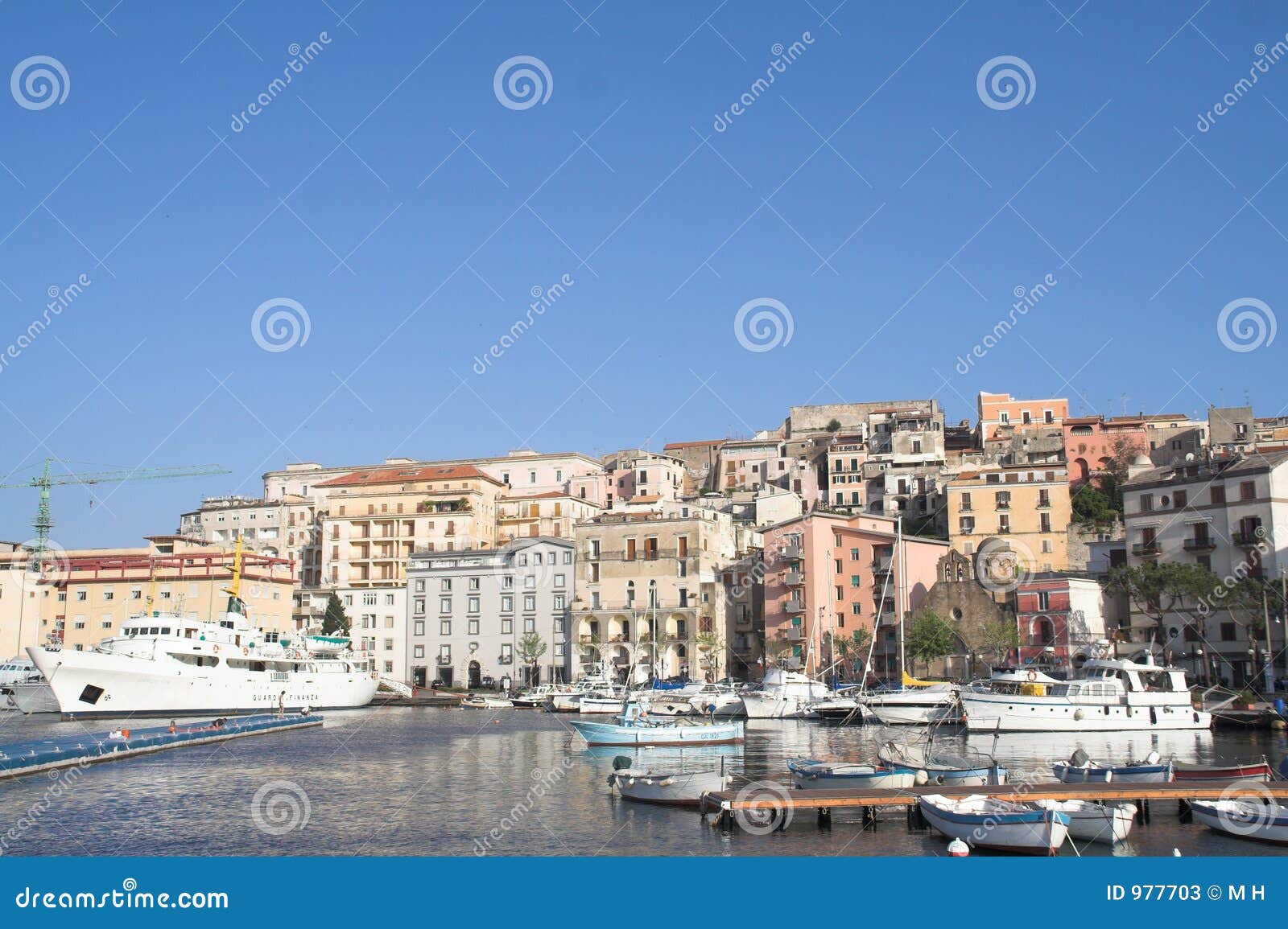 Italy - Gaeta - Historical City and Harbour Stock Image - Image of ...