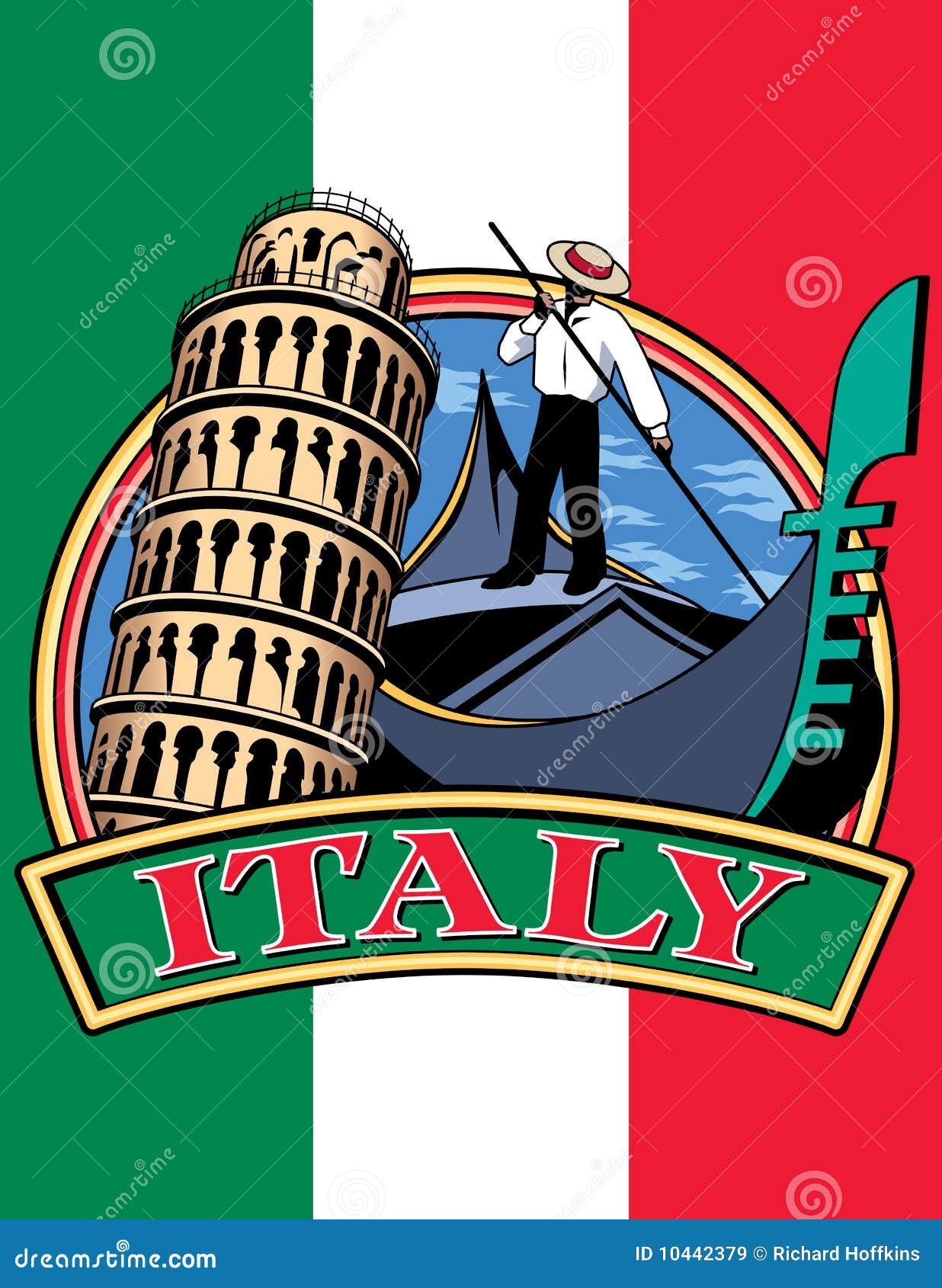 Italy Icons stock illustration. Illustration of famous - 10442379