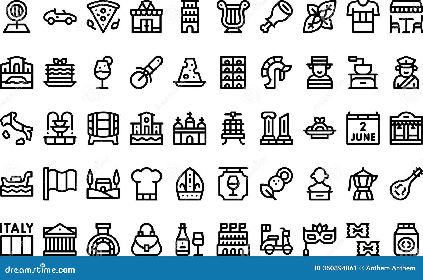 Italy Icons High-Quality Vector Icons Collection With Editable Stroke ...