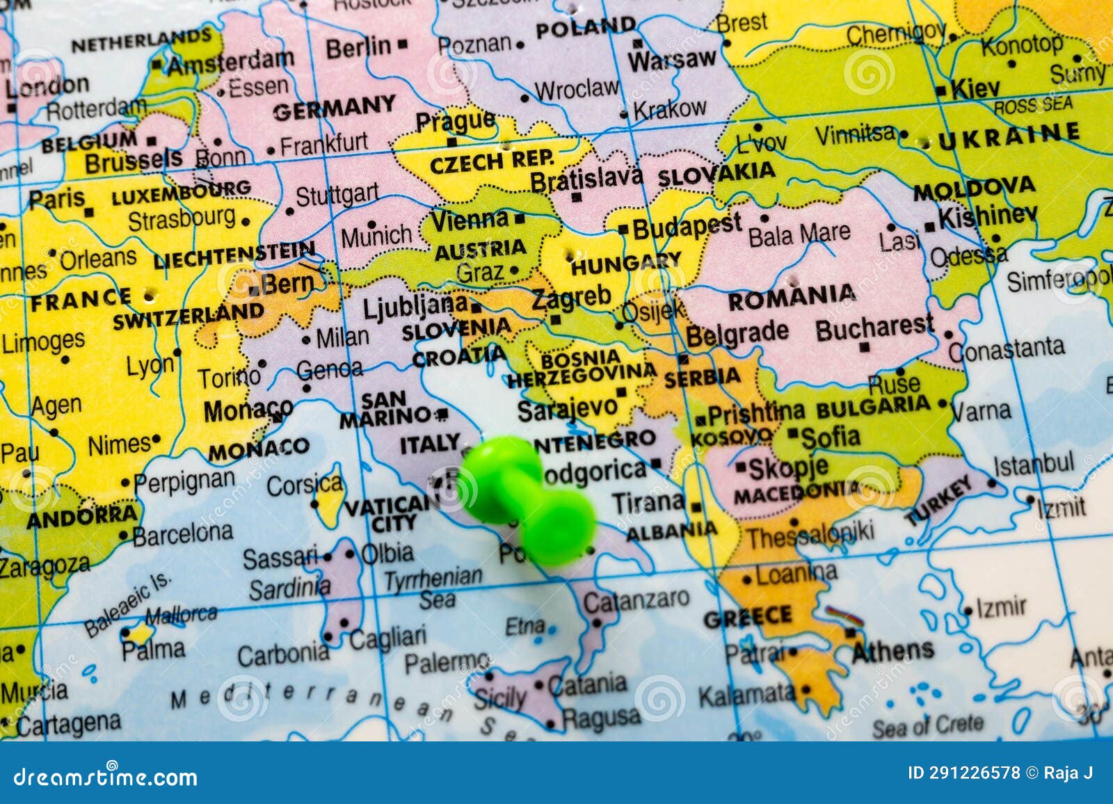 Italy Location on World Map Stock Photo - Image of europe ...