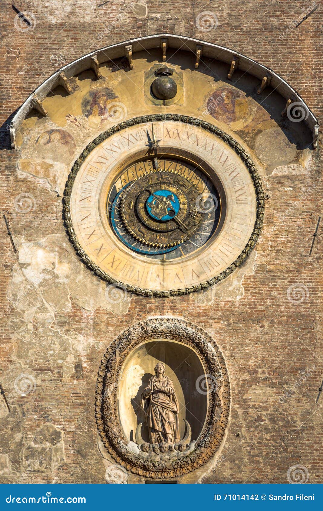 Italy: Mantova, Clock Tower Stock Photo - Image of italian, della: 71014142