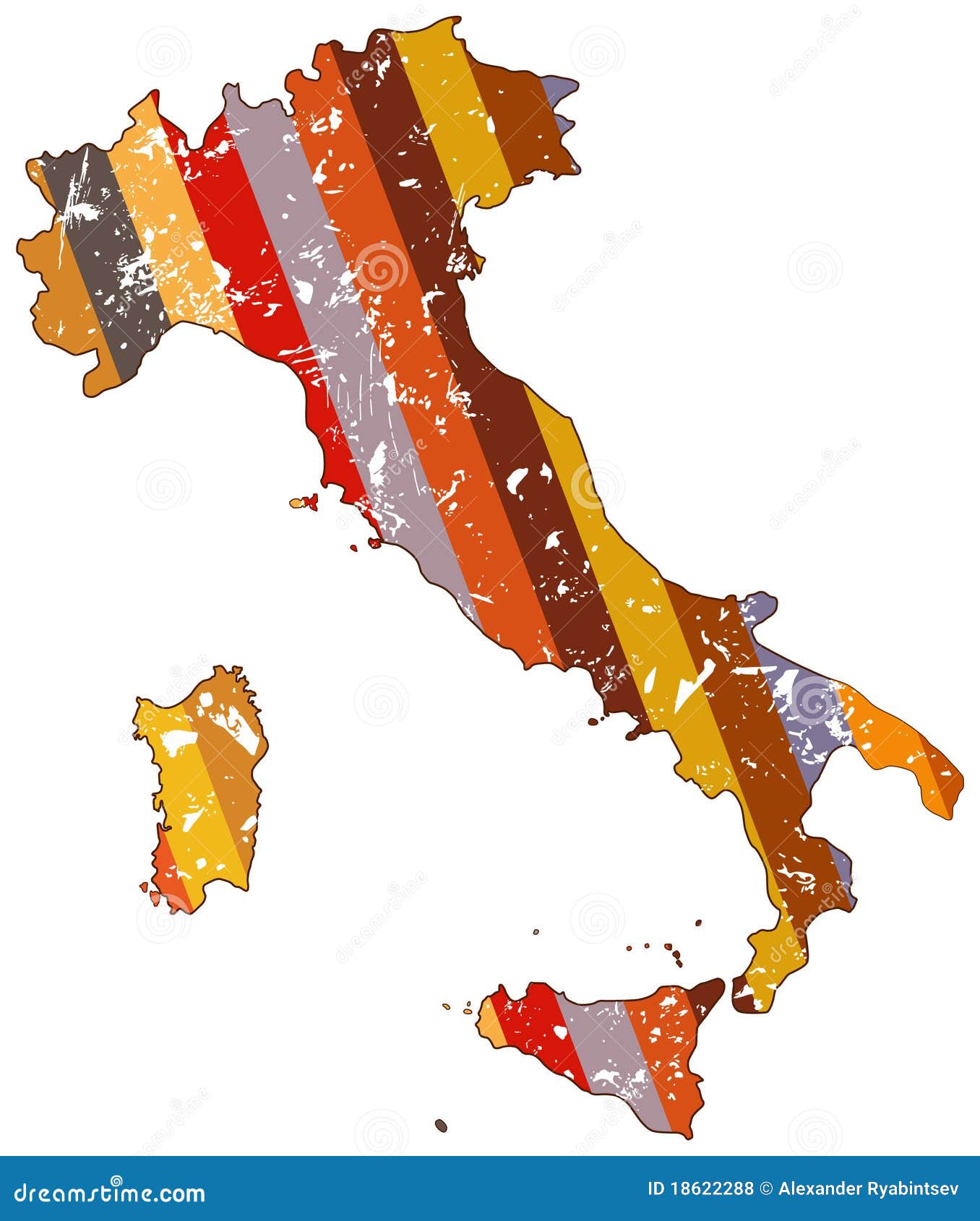 Italy map stock illustration. Illustration of italy, alto - 18622288