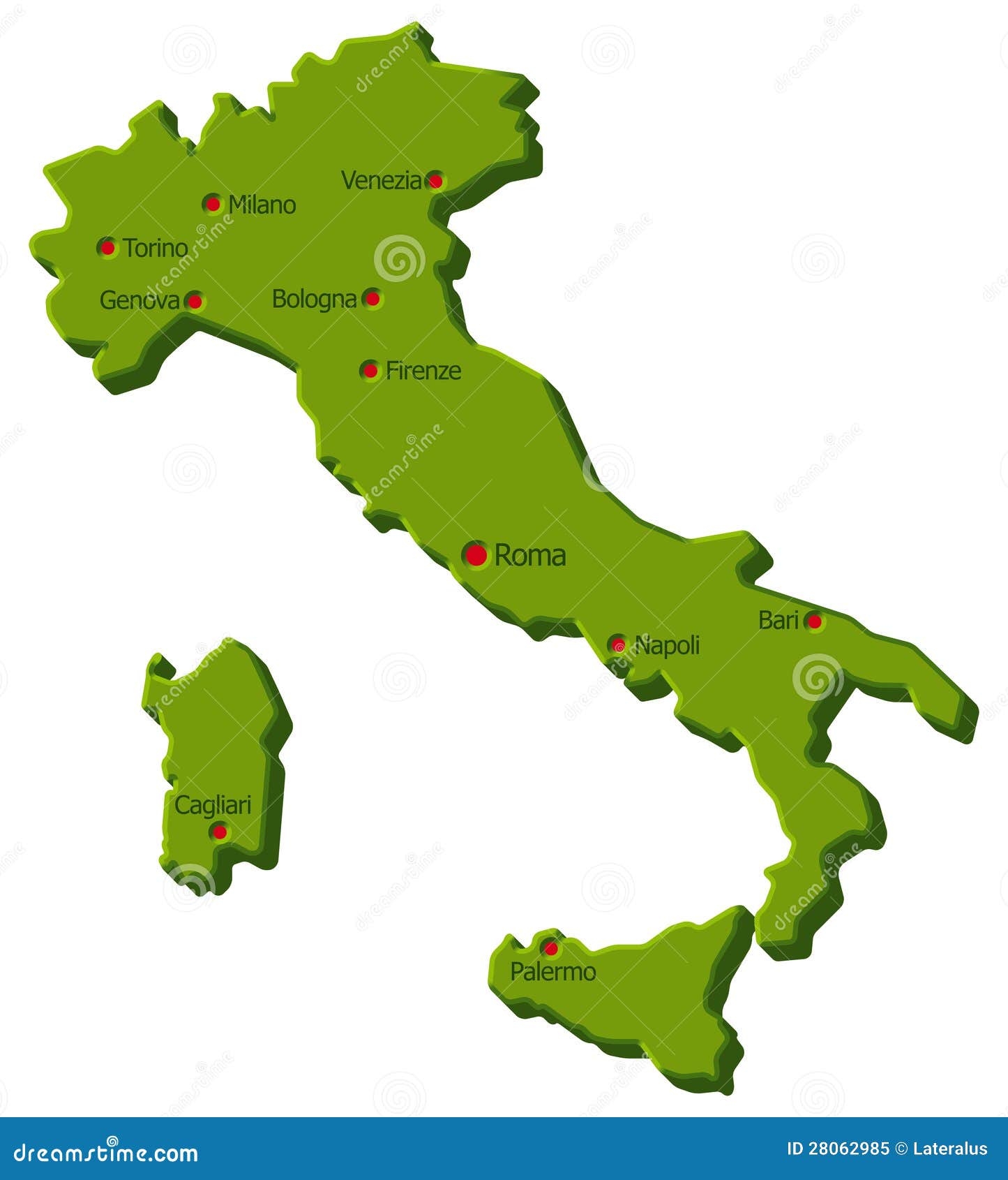 Italy map stock vector. Illustration of europe, continent - 28062985