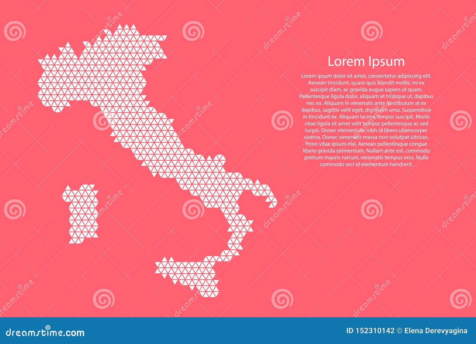 Italy Map Abstract Schematic from White Triangles Repeating Pattern ...