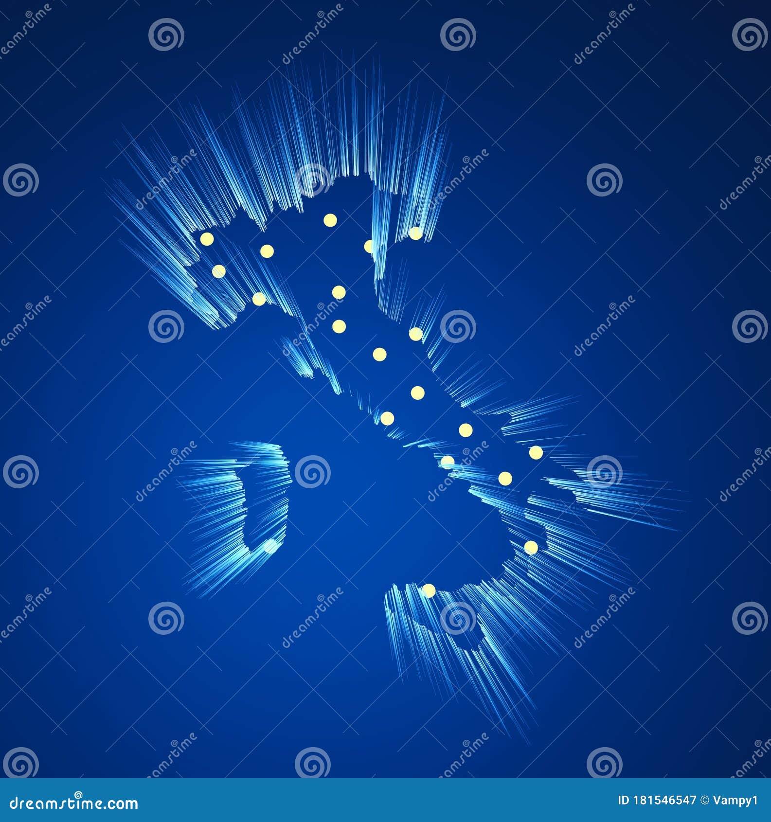 Italy Map, Connections, Network. Smart Working, Digitalization and ...