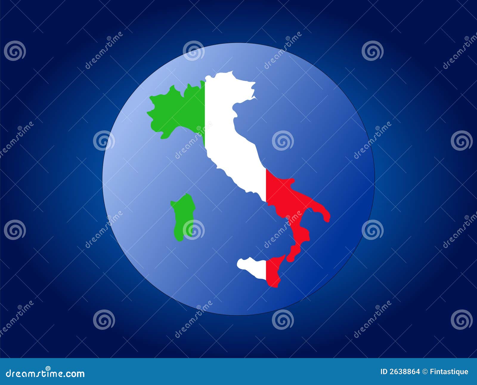 Italy map flag sphere stock vector. Illustration of nation - 2638864