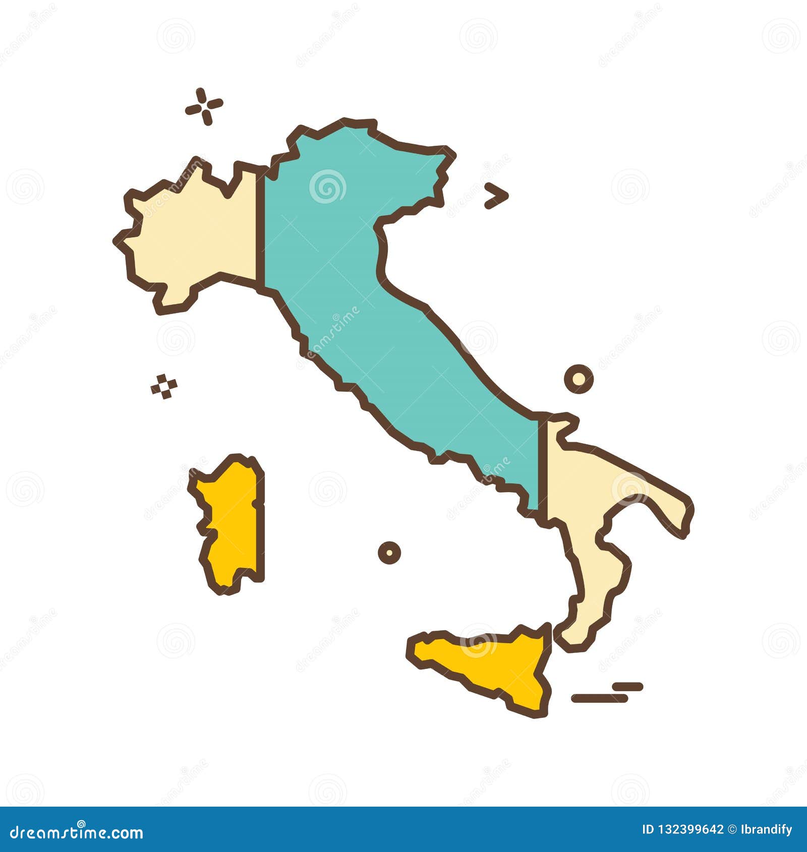 Italy Map Icon Design Vector Stock Vector - Illustration of concept ...