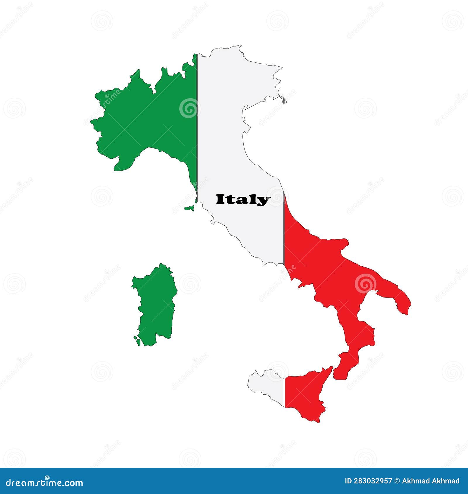 Italy map icon stock vector. Illustration of illustrated - 283032957