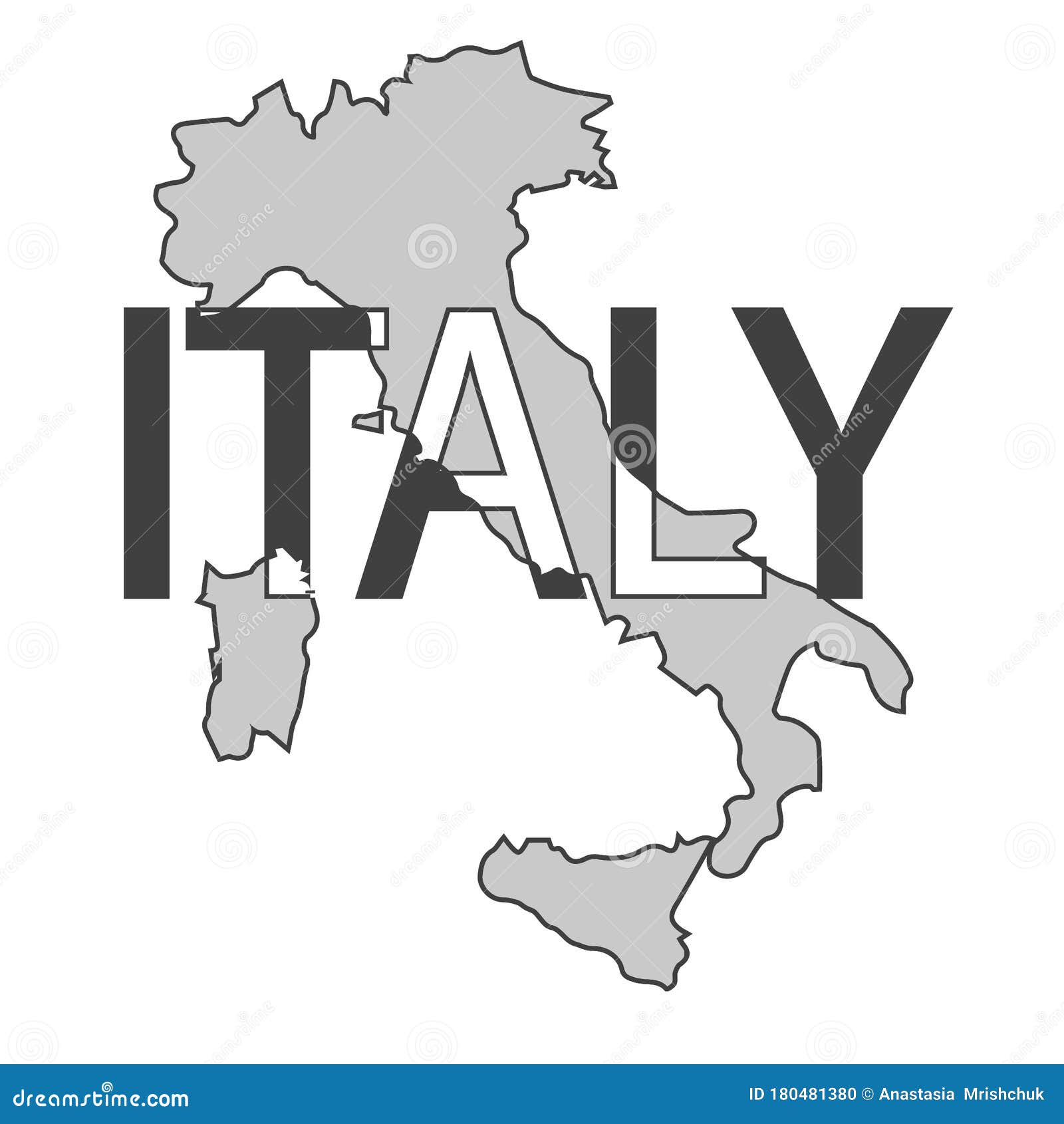 Italy Map Icon on a White Background Stock Illustration - Illustration ...