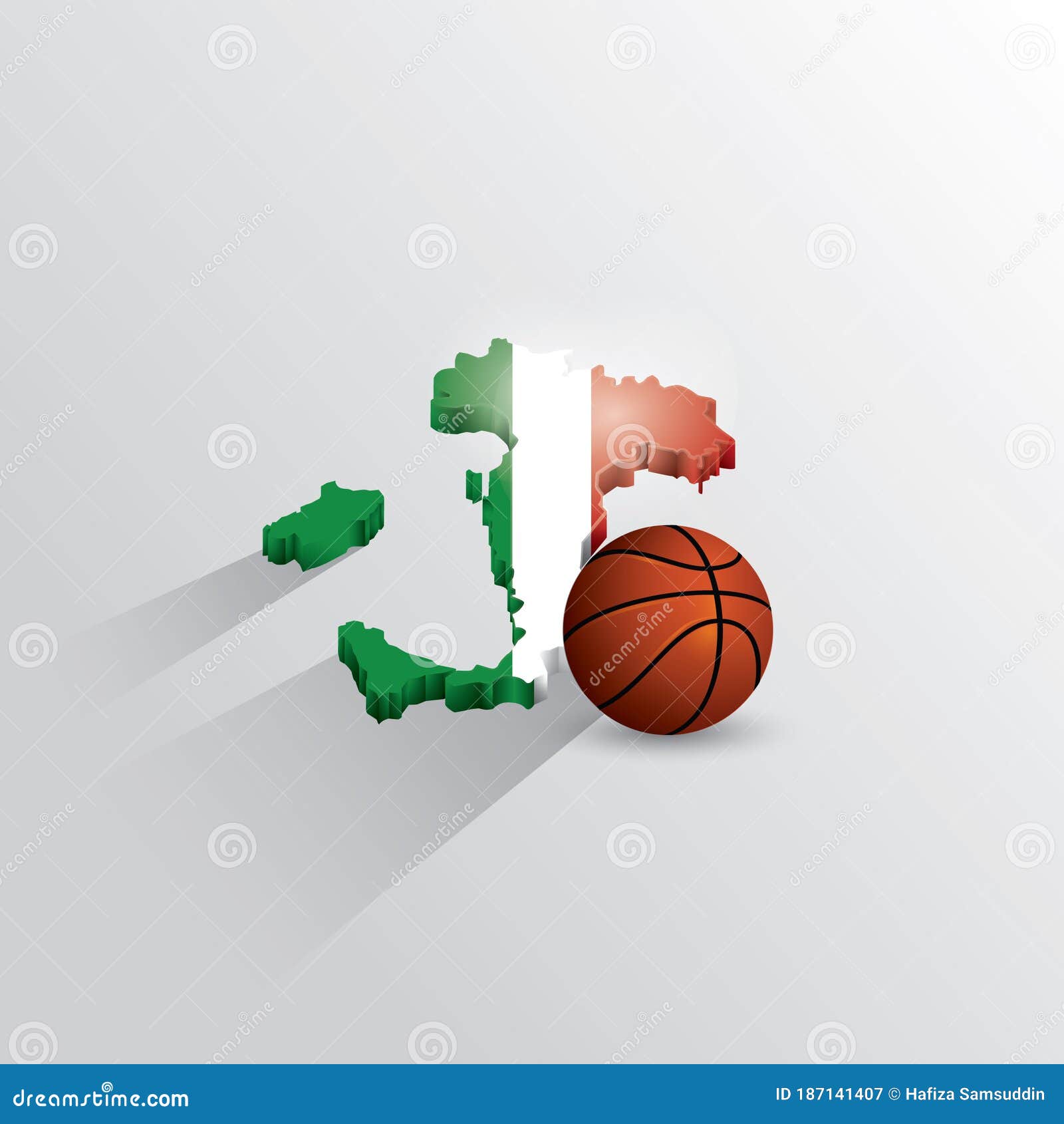 Italy Map with Soccer Ball. Stock Vector - Illustration of shadow ...