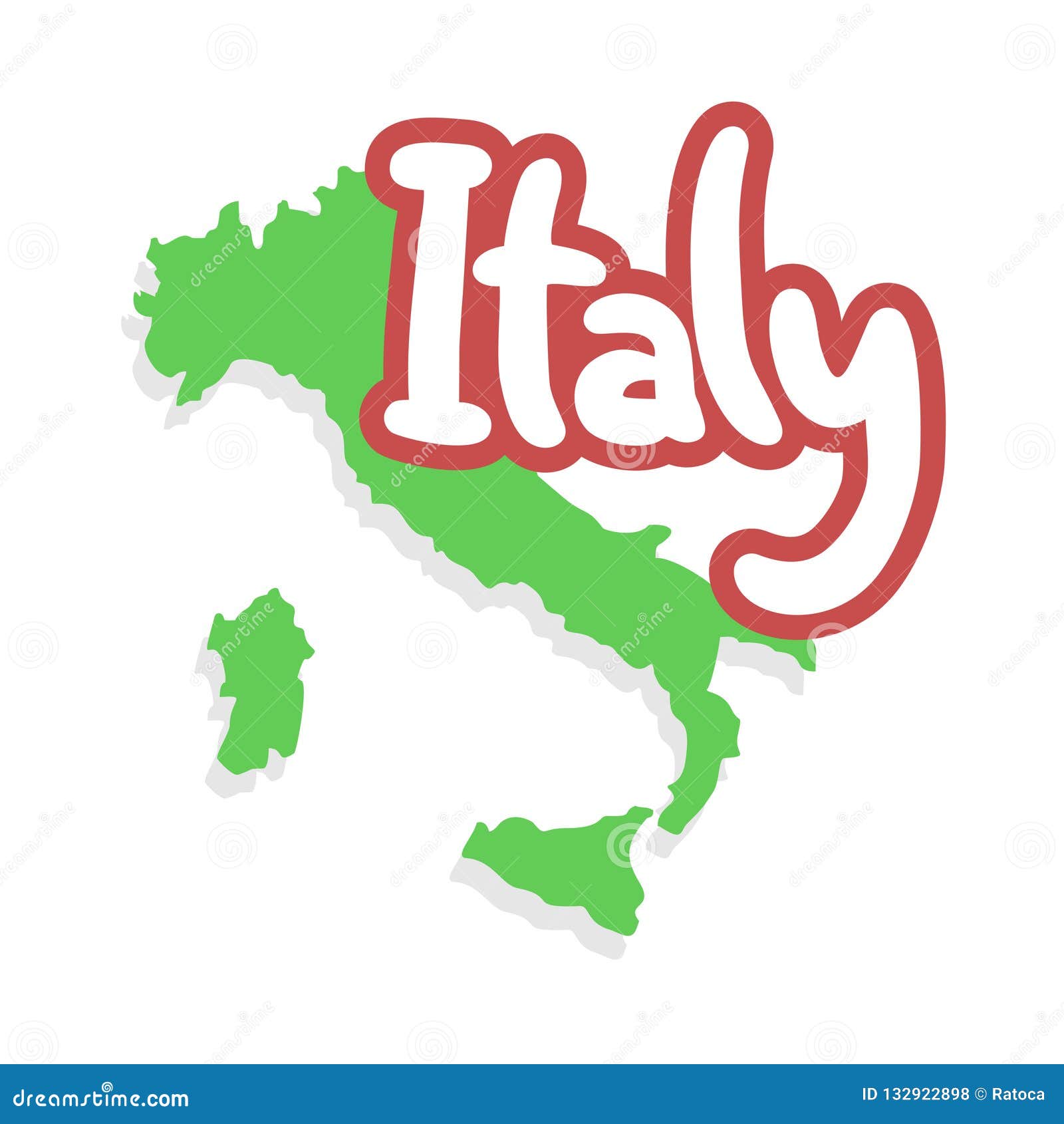 Italy map symbol stock vector. Illustration of isolated - 132922898