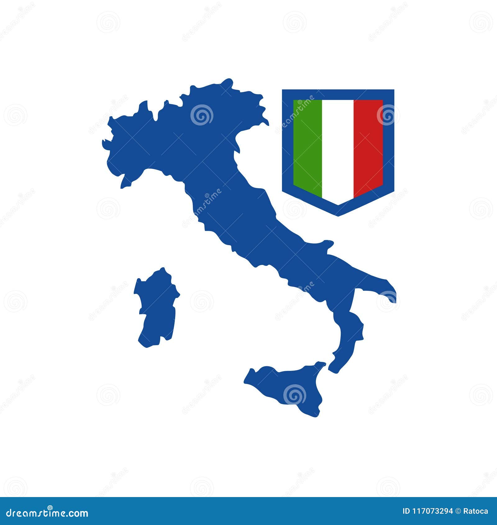 Italy map symbol stock vector. Illustration of icon - 117073294