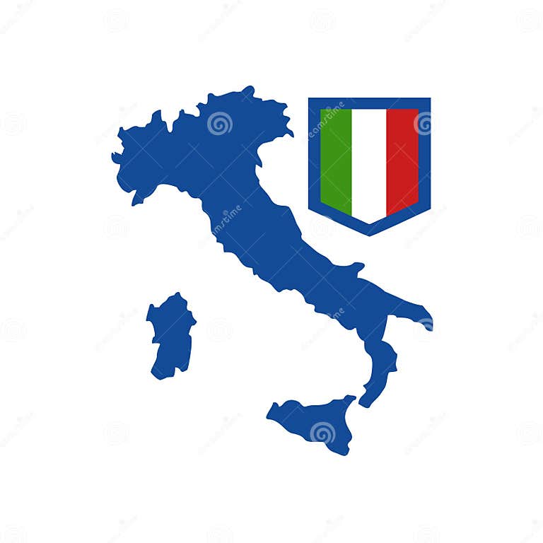 Italy map symbol stock vector. Illustration of icon - 117073294