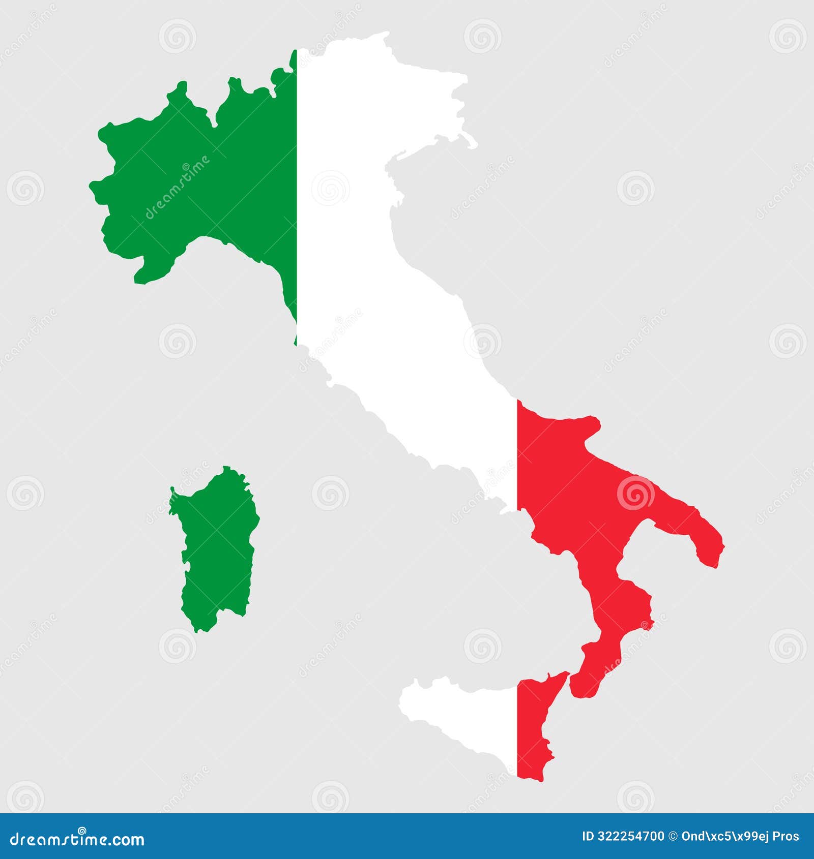 Italy Map Symbol Shape, Travel Web Flat Concept Icon Web Vector ...