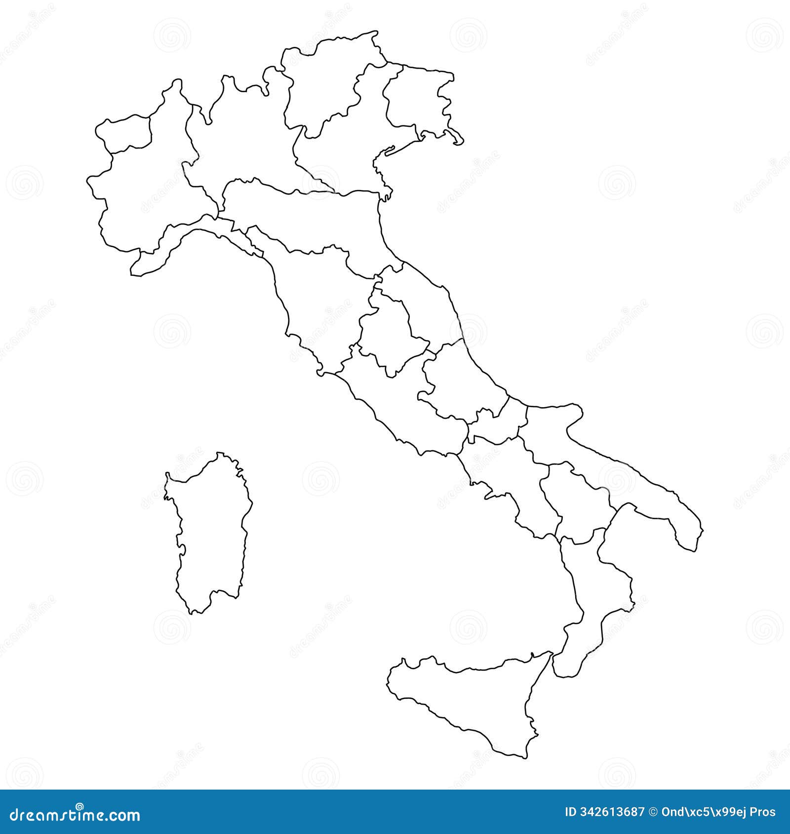Italy Map Symbol Shape, Travel Web Flat Concept Icon Web Vector ...