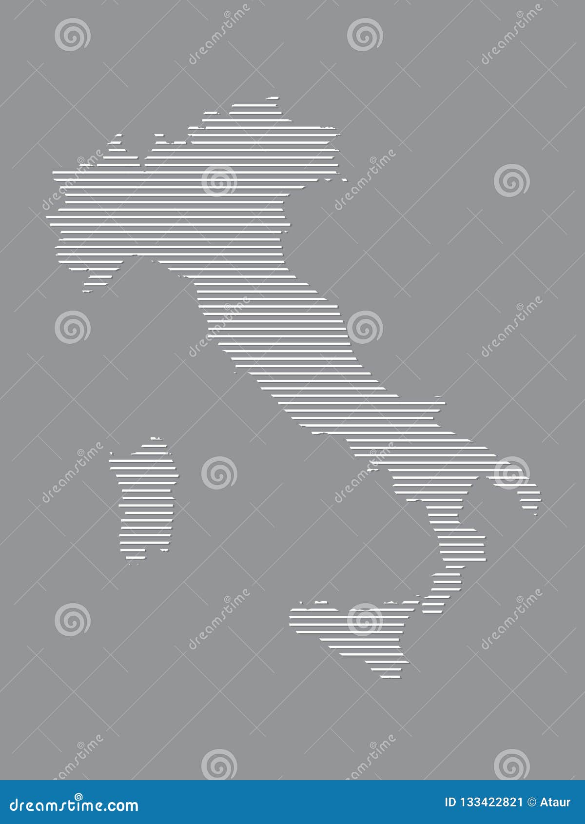 Italy Map Vector Illustration Using White Straight Lines Stock Vector ...