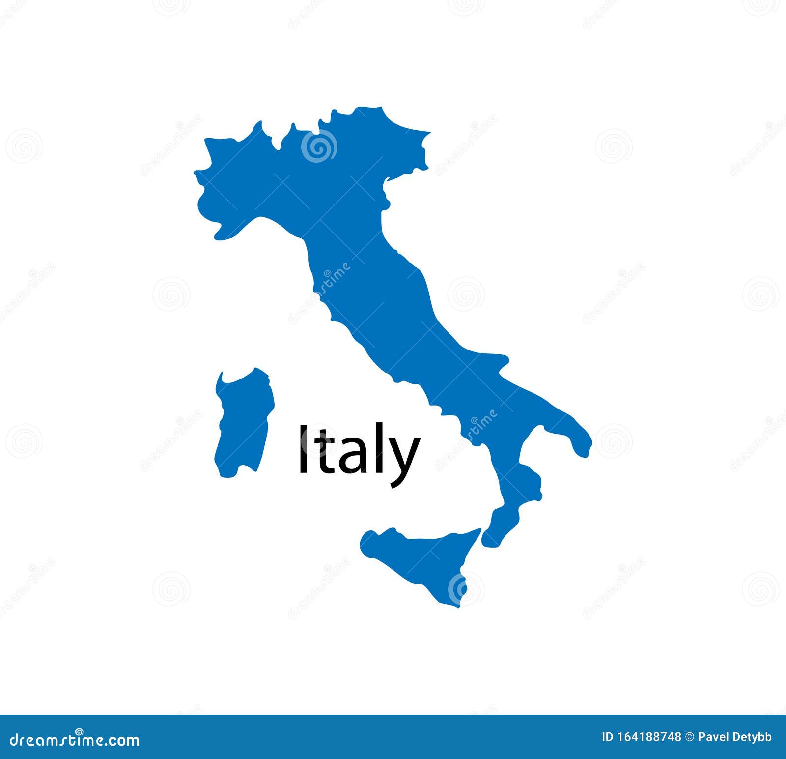 Italy Map, Vector Illustration. on White Background Stock Illustration ...