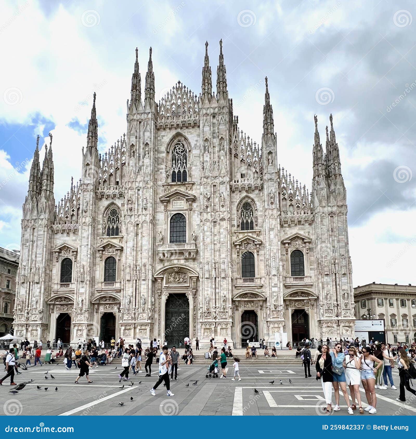 Milan, Italy - July 2022: People Visiting Duomo Di Milano in Milan ...