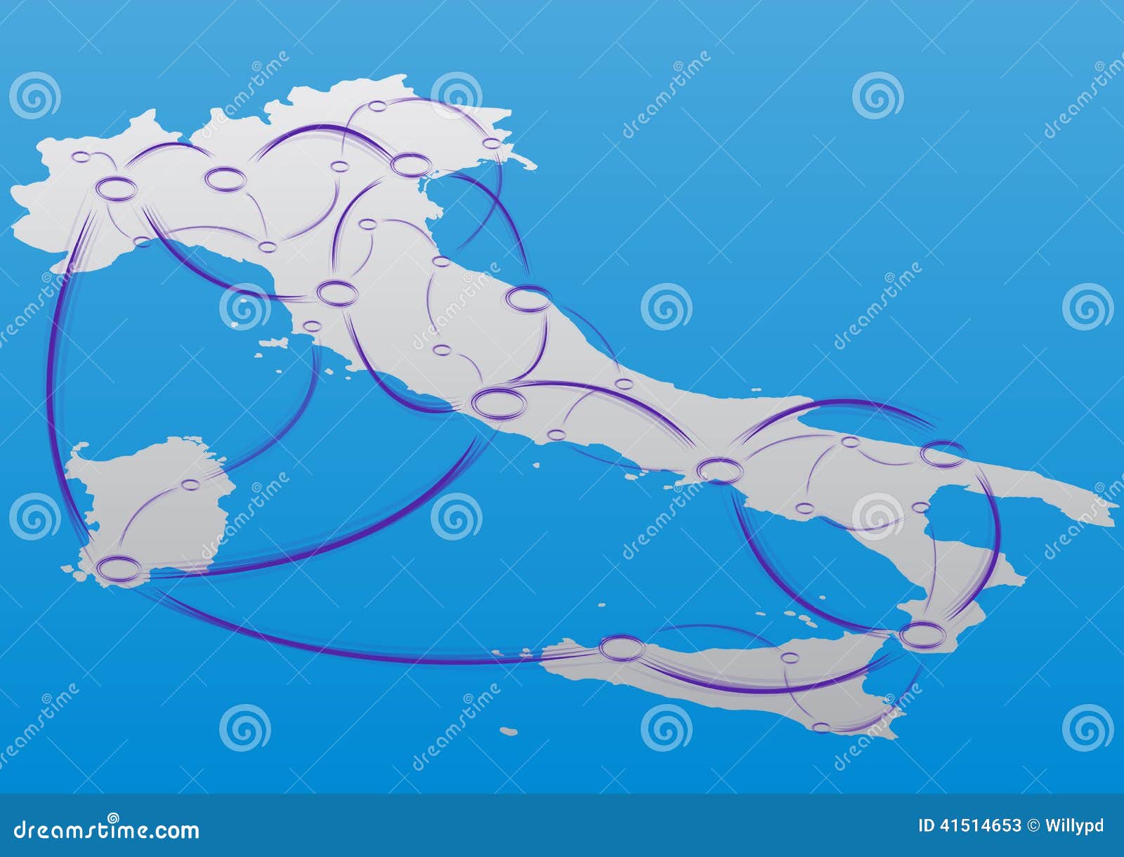 Italy network stock vector. Illustration of decorative - 41514653