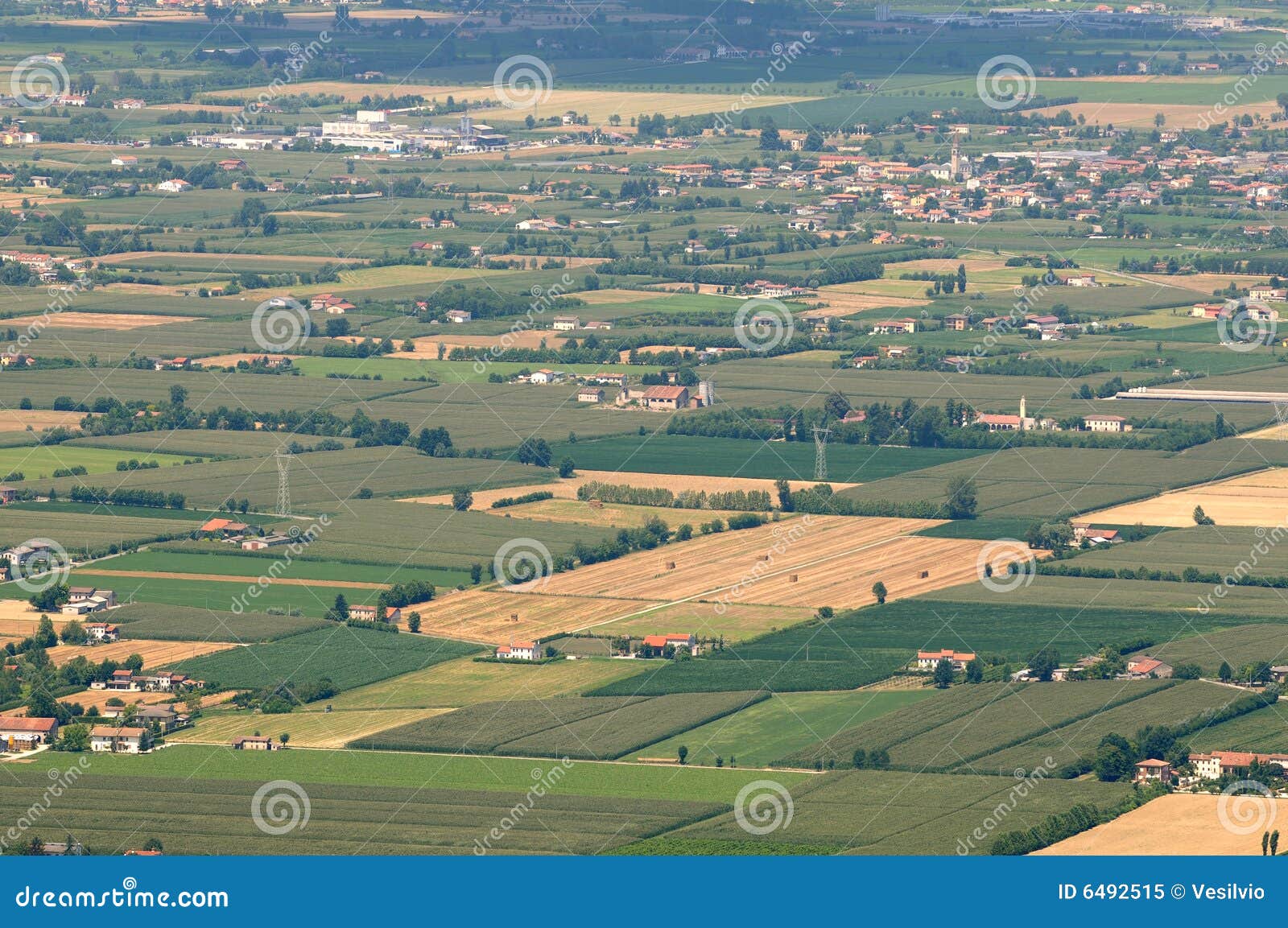 Italy: Padana Valley stock image. Image of aerial, land - 6492515