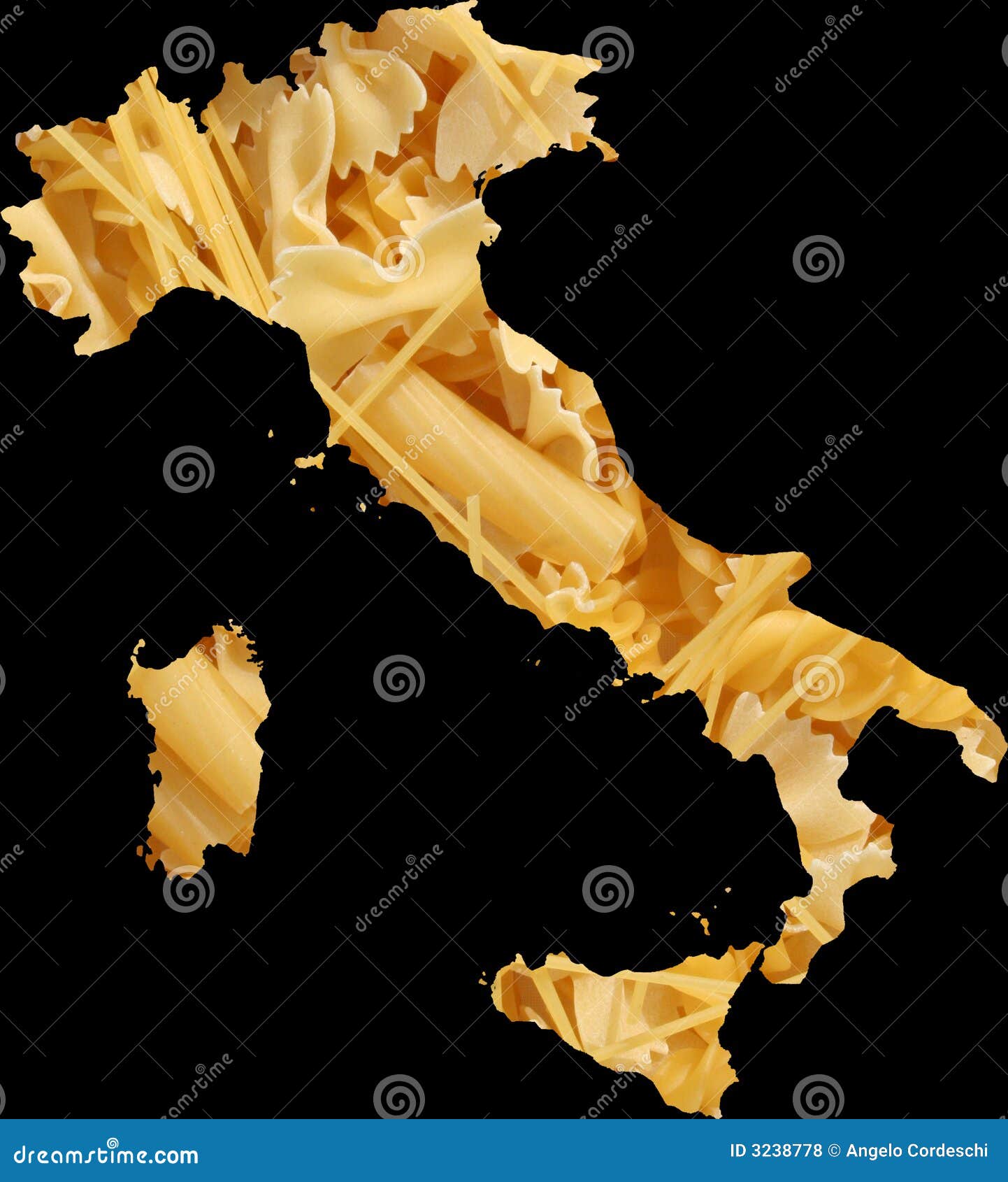 Pasta Italiana Map Poster Chalk Vector Illustration | CartoonDealer.com ...