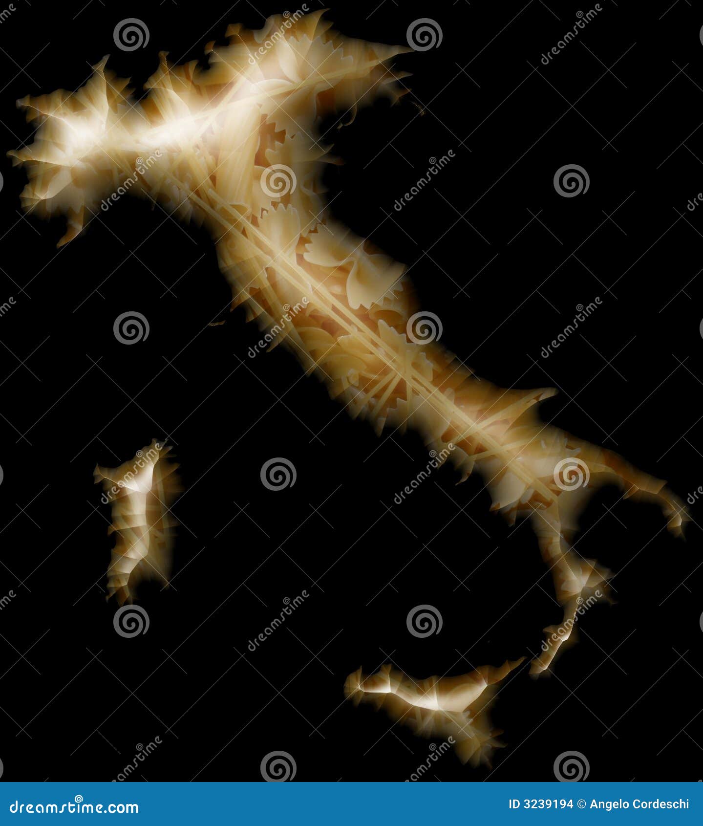 Pasta Italiana Map Poster Chalk Vector Illustration | CartoonDealer.com ...