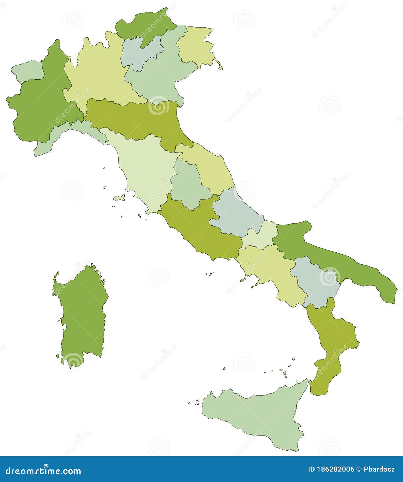 Highly Detailed Editable Political Map with Separated Layers. Italy ...
