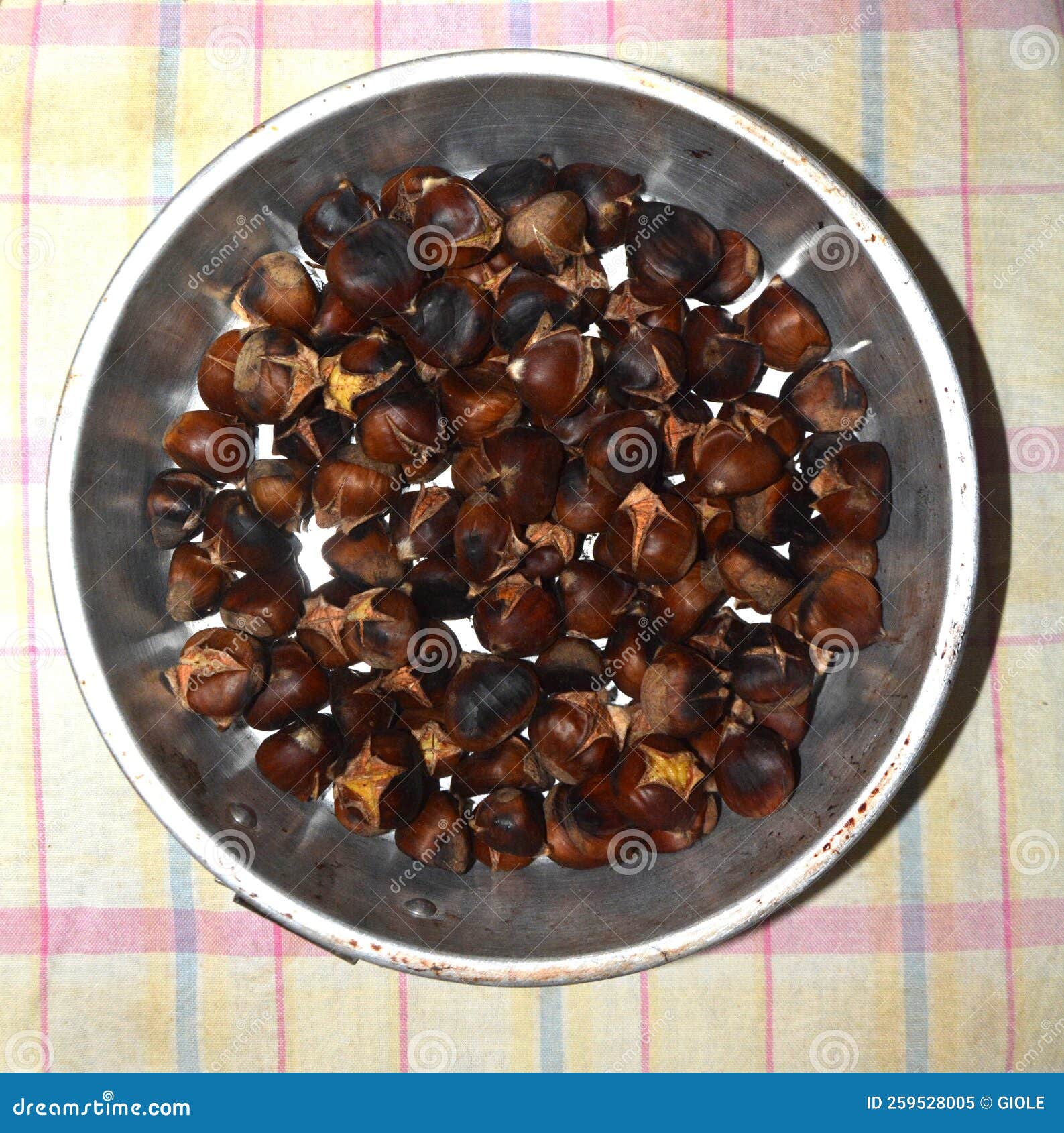 Italy : Roasted Chestnuts in a Special Pan Over,October 15,2022 Stock ...