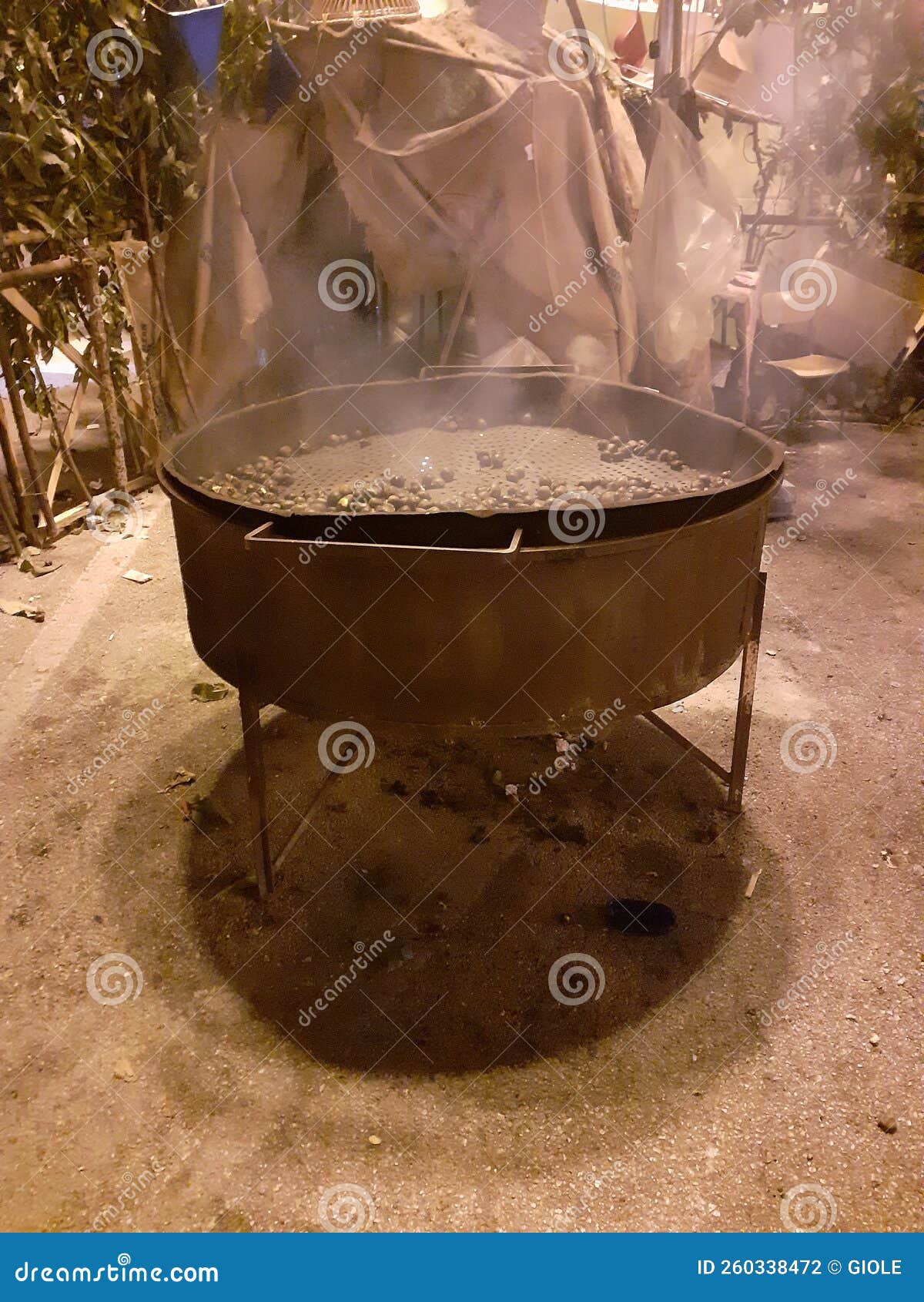 Italy : Roasted Chestnuts in a Special Pan Over,October 29,2022 Stock ...