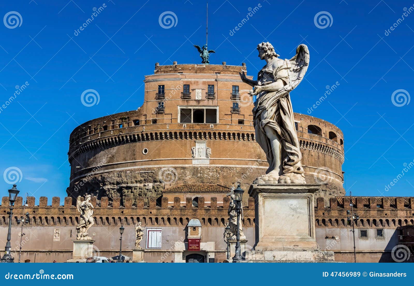 Italy, Rome, Castel Sant Angelo Stock Image - Image of italian ...