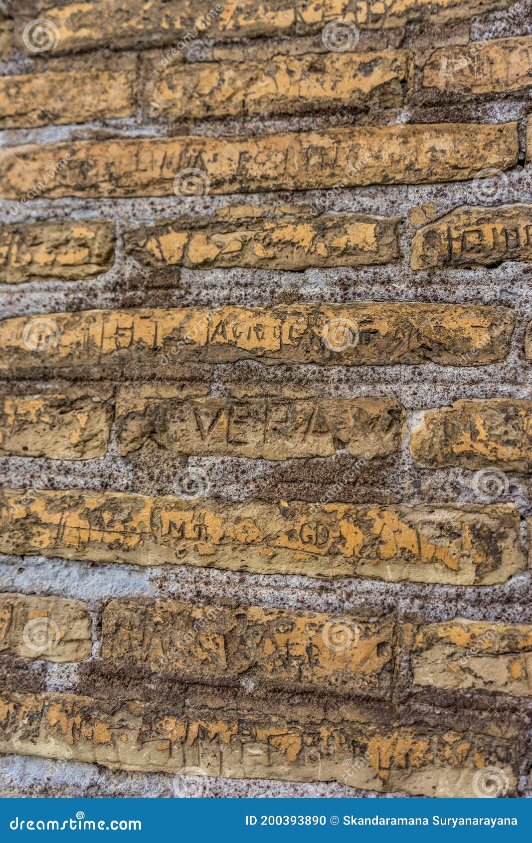 Italy, Rome, Colosseum, a Close Up of a Bricks at the Colosseum Stock ...