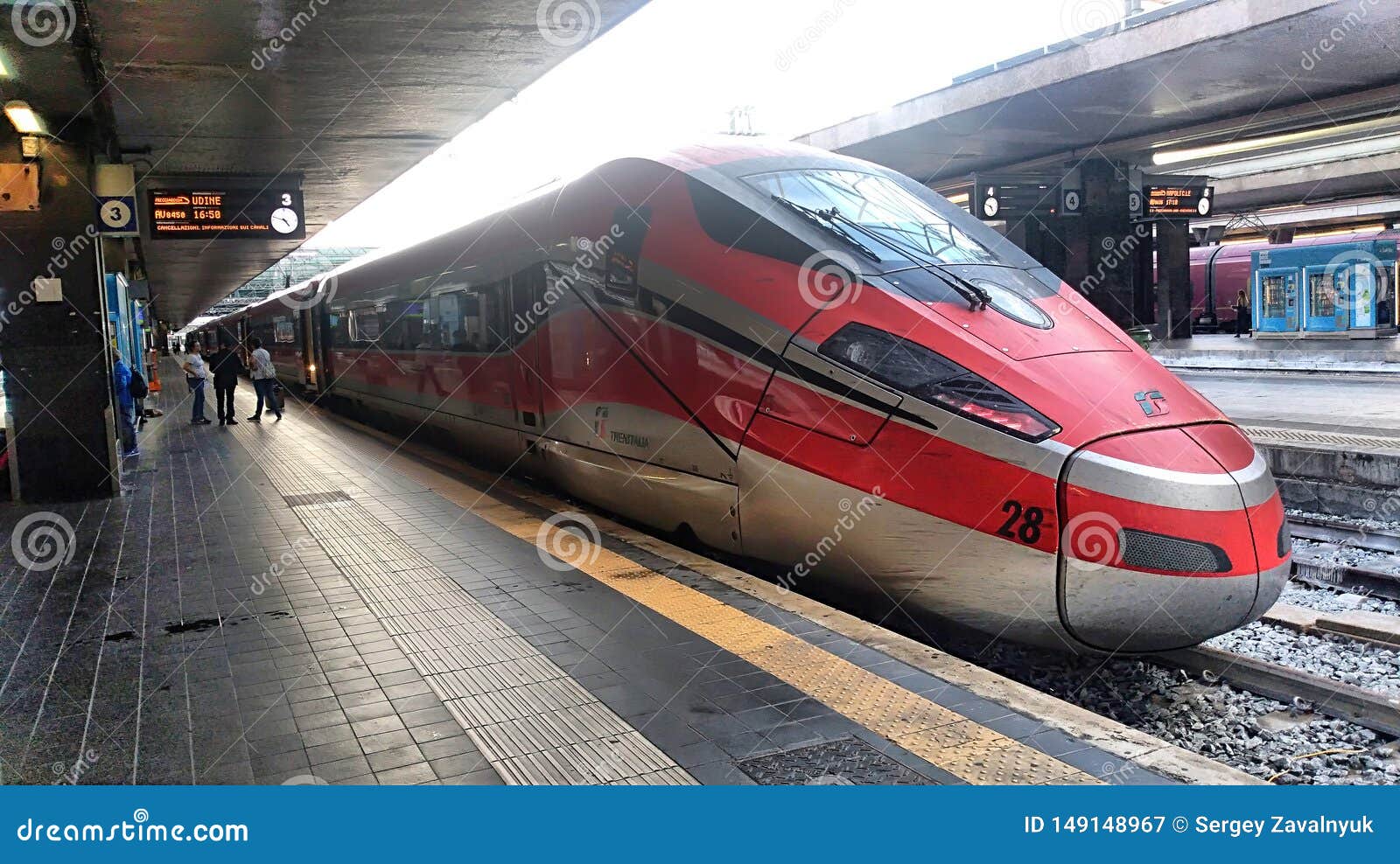High-speed Train at the Railway Station, Italy, Editorial Photography ...