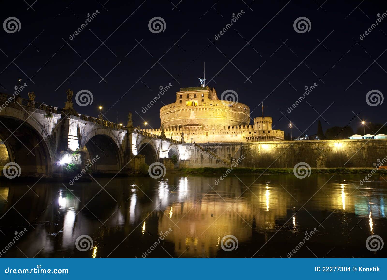 Italy. Rome. Night stock photo. Image of exterior, light - 22277304