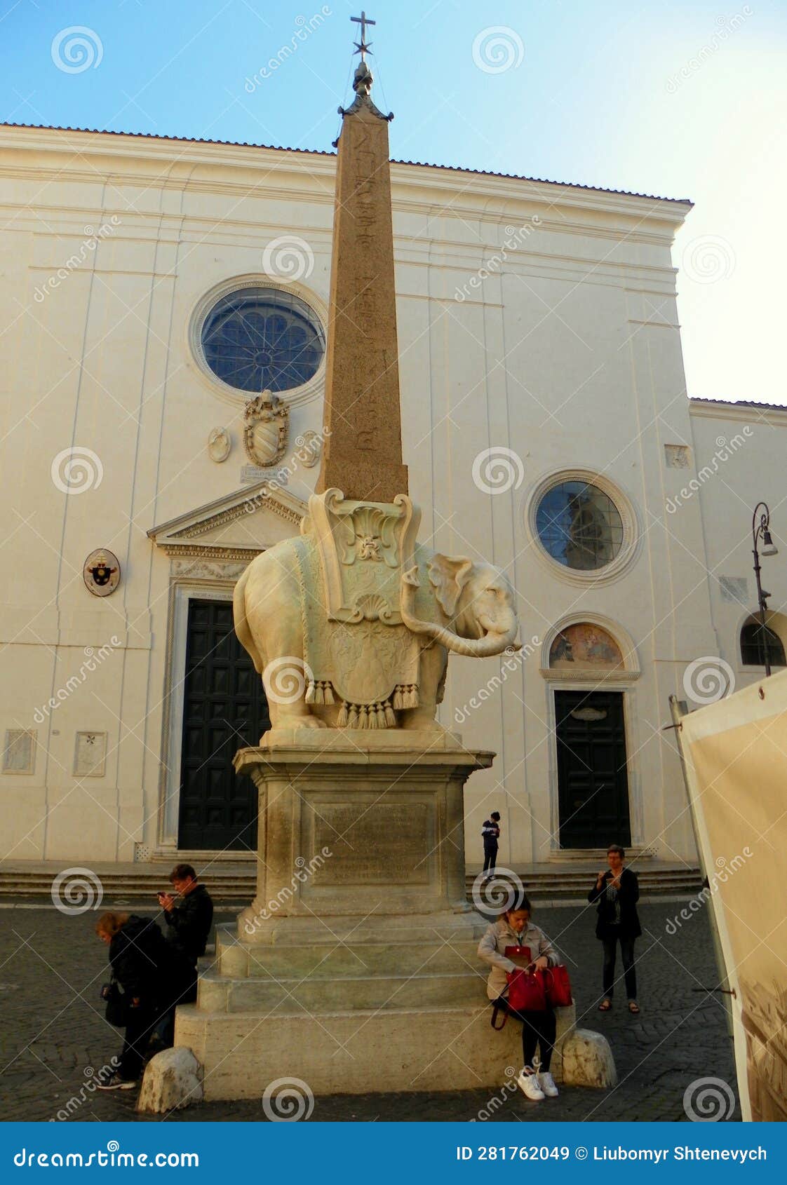 Italy, Rome, 65 Piazza Della Minerva, Obelisk of Minerva (Obelisco ...