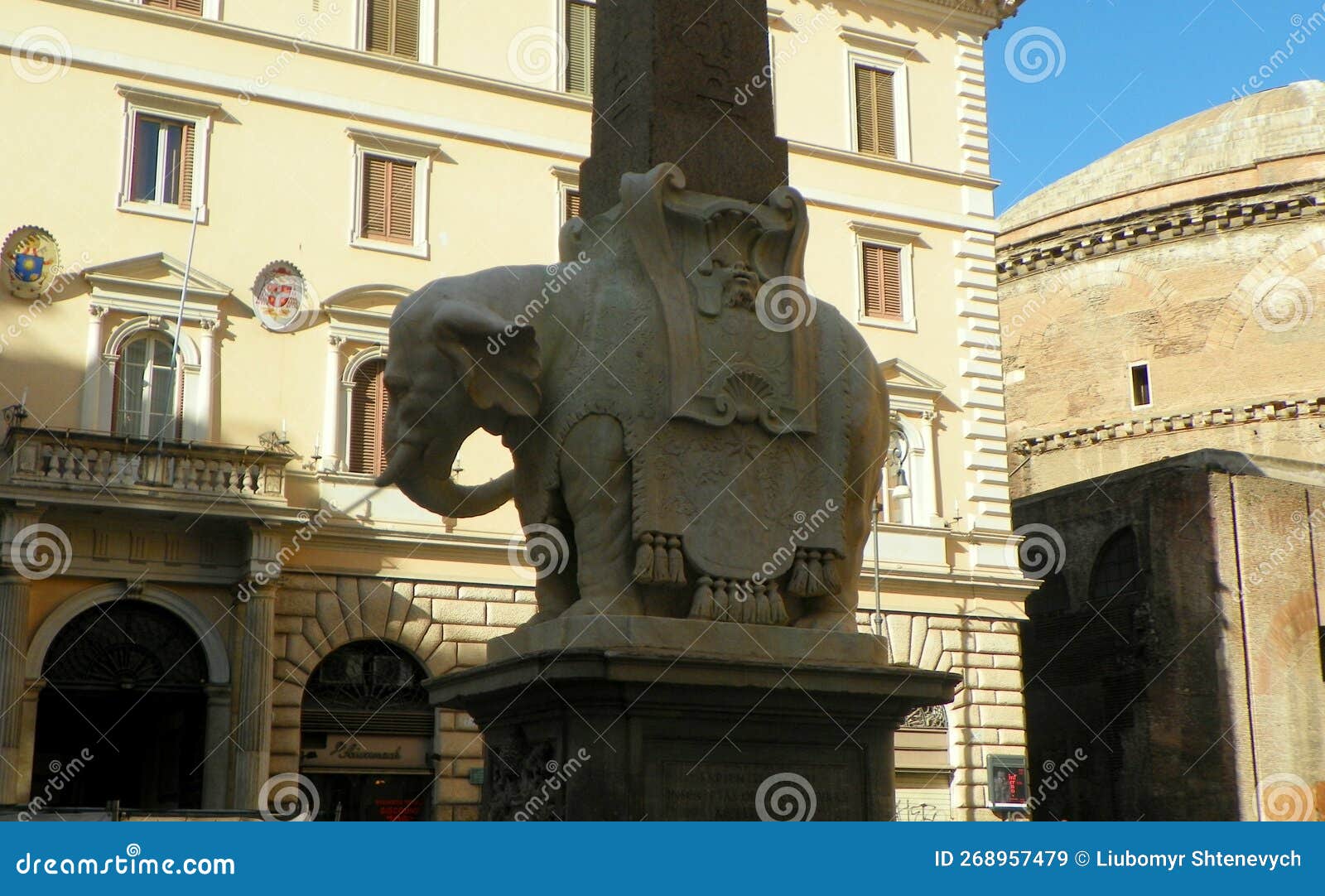 Italy, Rome, 65 Piazza Della Minerva, Obelisk of Minerva (Obelisco ...