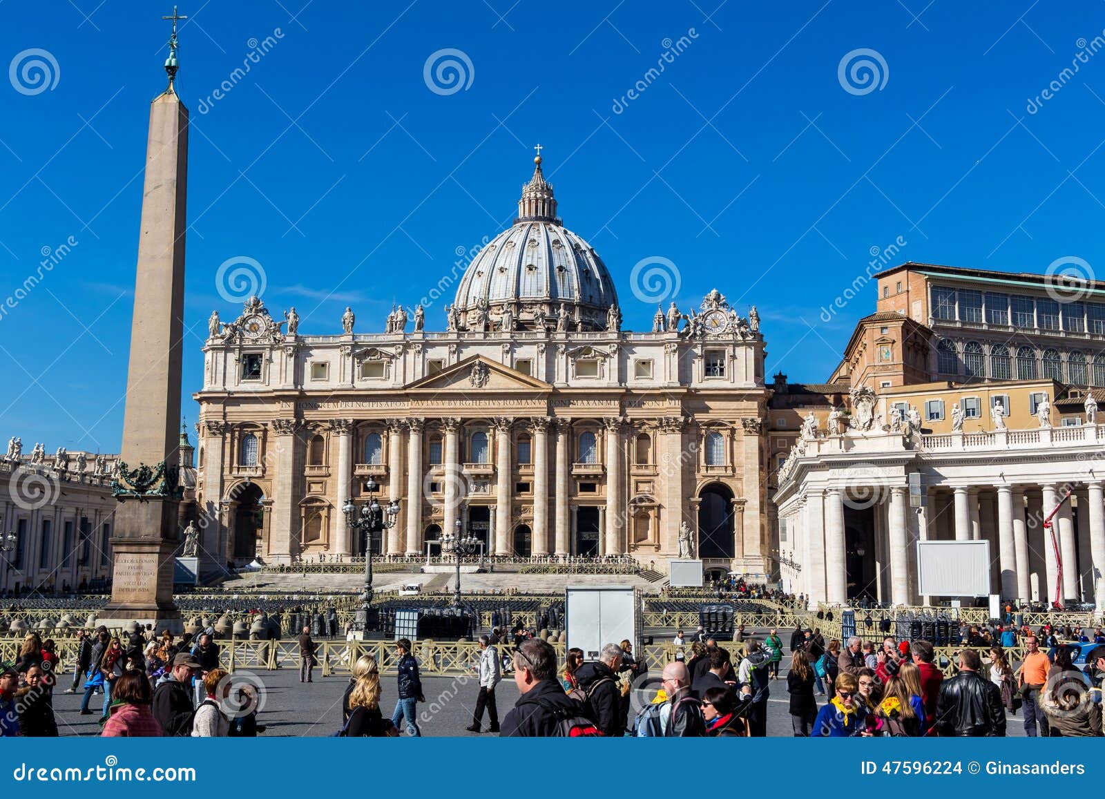 Italy, Rome, St. Peters Basilica Editorial Stock Image - Image of push ...