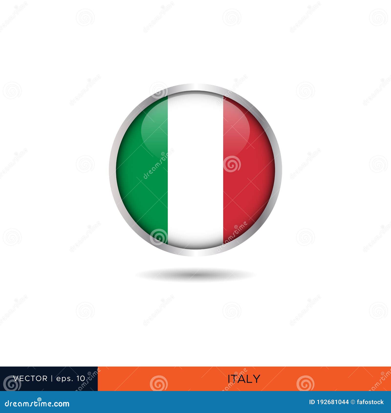 Italy Round Flag Vector Design. Stock Vector - Illustration of country ...