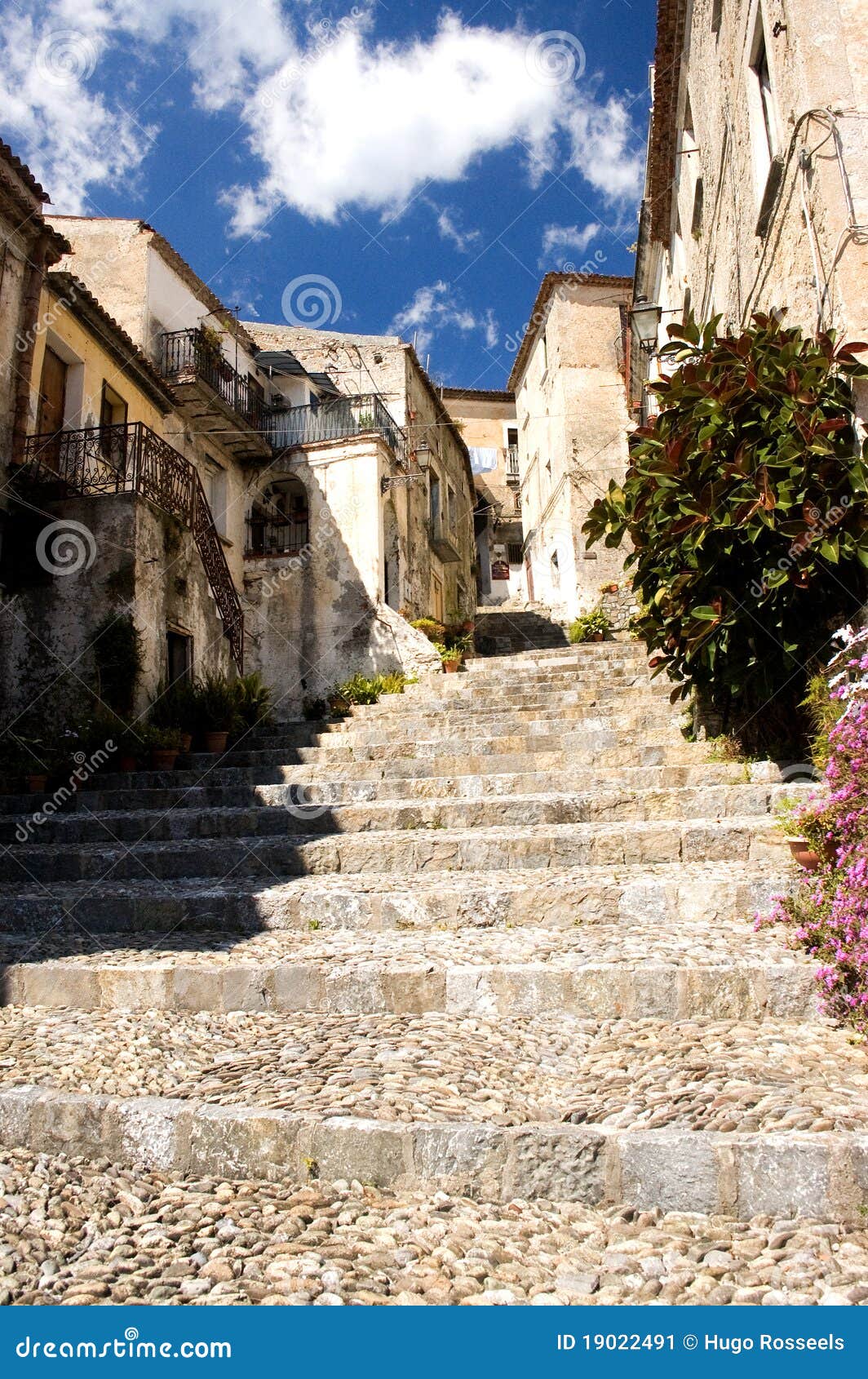 Italy Scalea Village Stairs Stock Image - Image of history, narrow ...