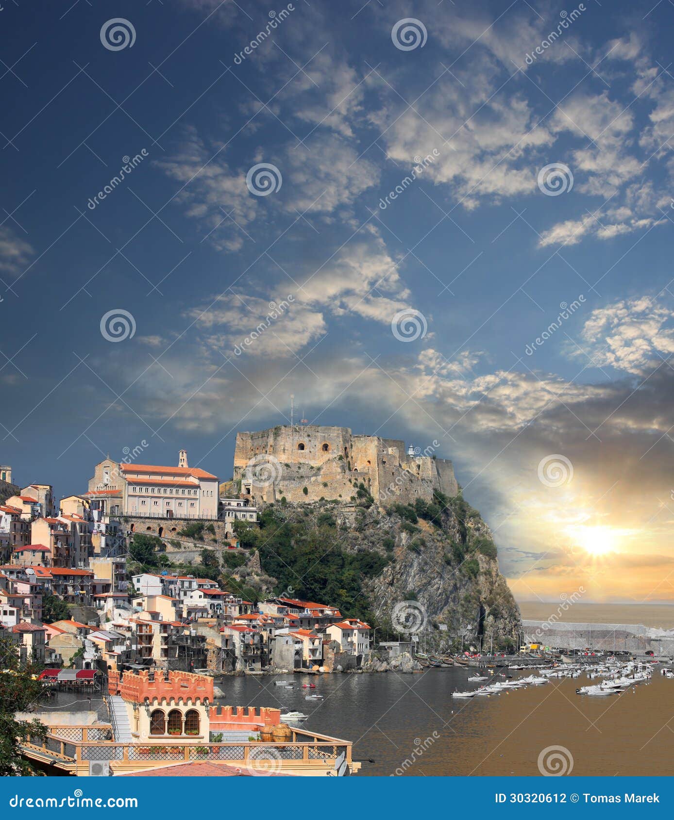Italy.Scilla Castle, Calabria Stock Photo - Image of italian ...