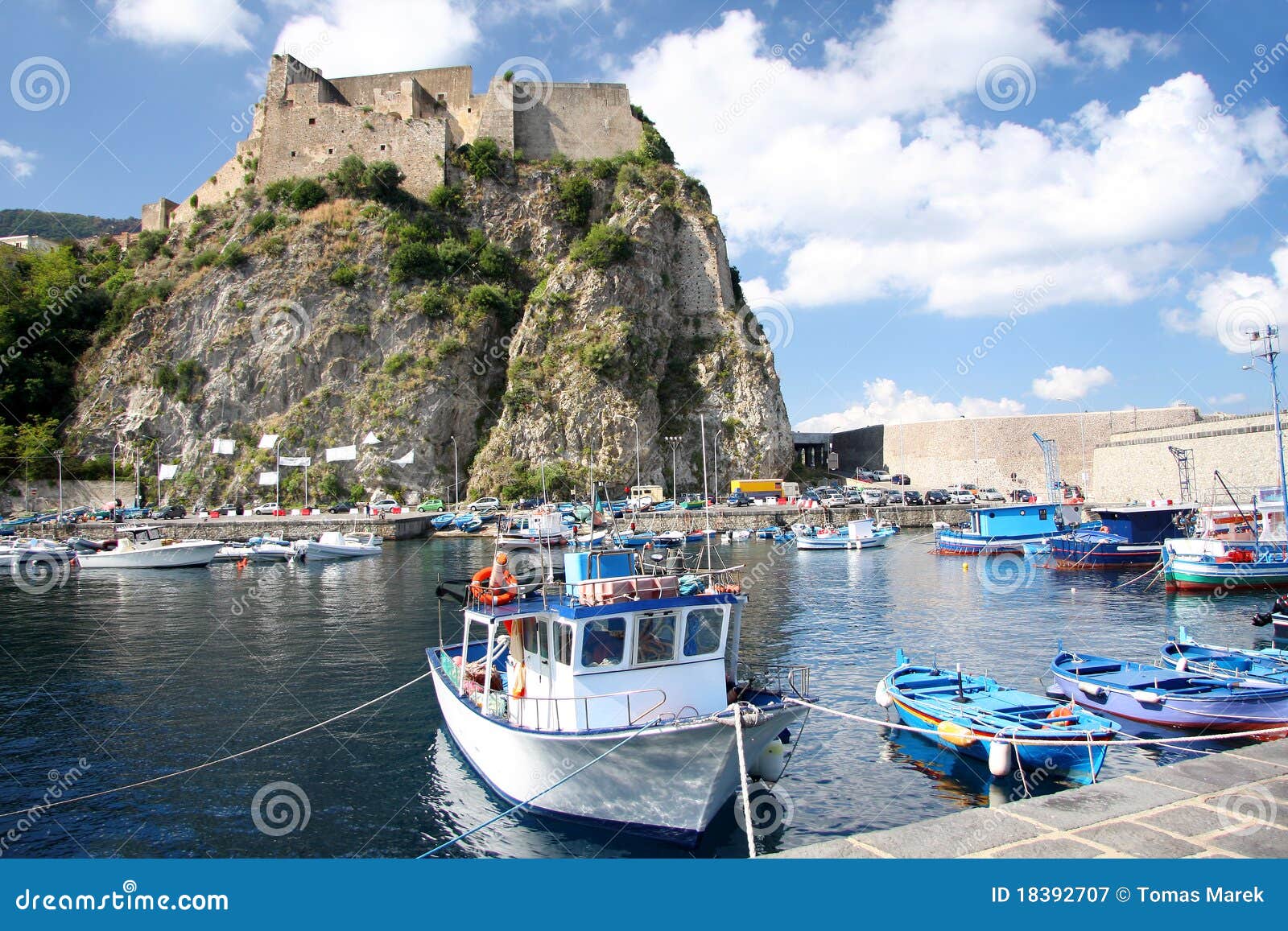 Italy.Scilla Castle with Harbor, Calabria Stock Image - Image of ...