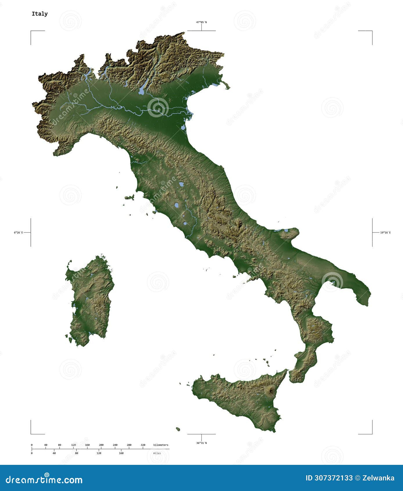 Italy shape on white. Pale stock illustration. Illustration of nature ...