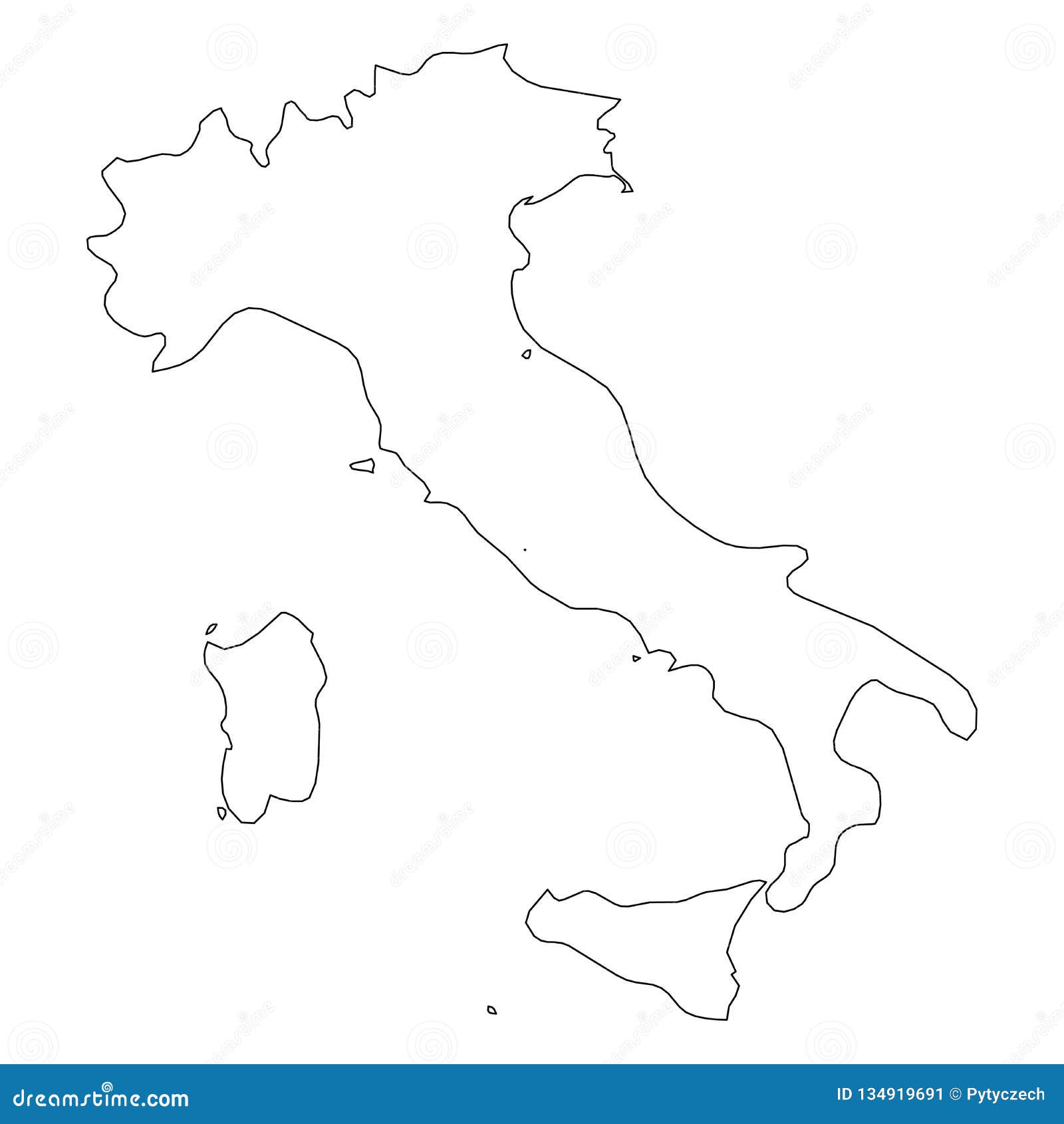 Simplified Italy Map With Regions, Vector Illustration | CartoonDealer ... Simplified Italy Map With Regions, Vector Illustration | CartoonDealer ...