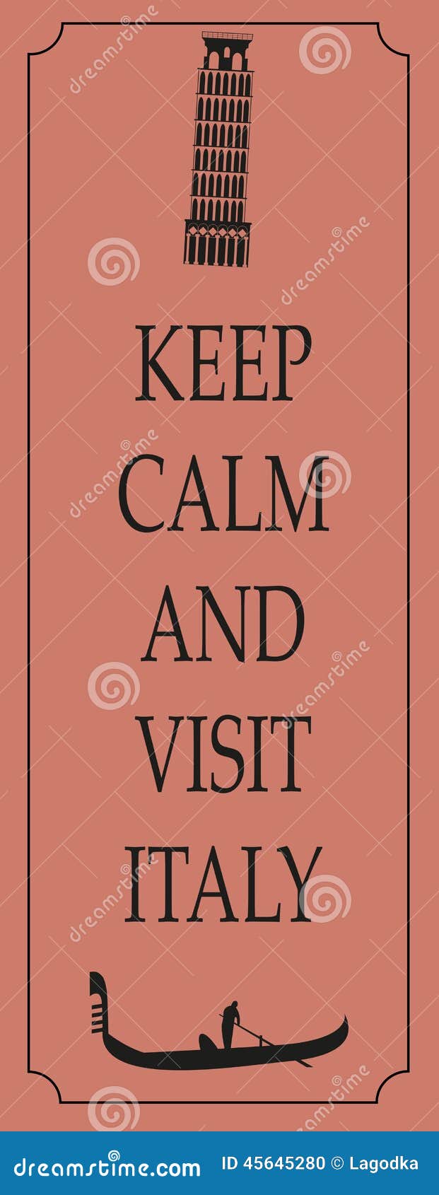 Italy travel card stock vector. Illustration of italian - 45645280