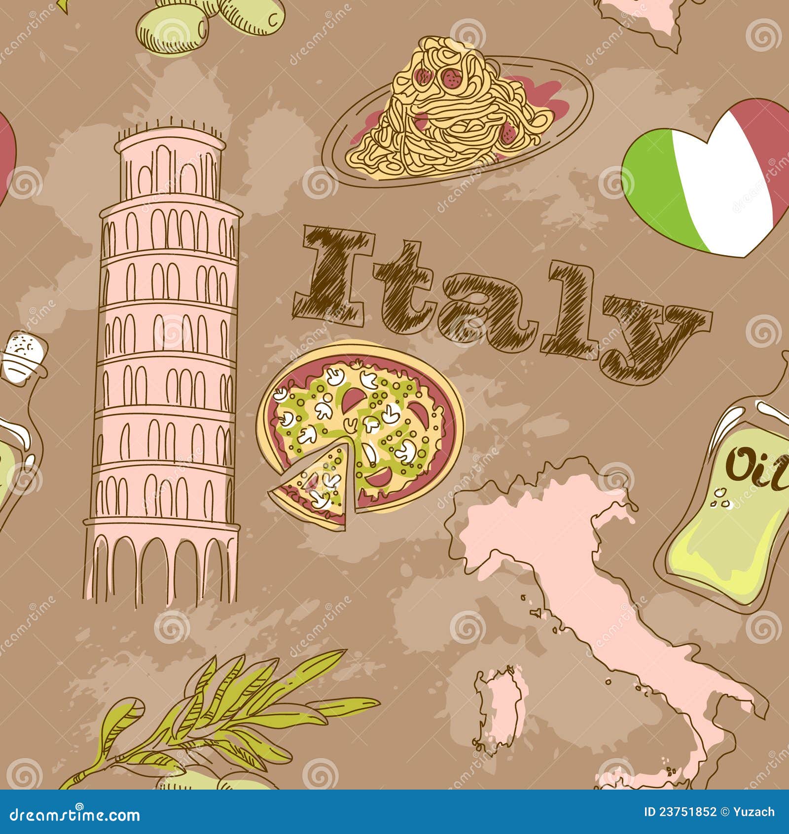 Italy travel grunge card stock vector. Illustration of background ...